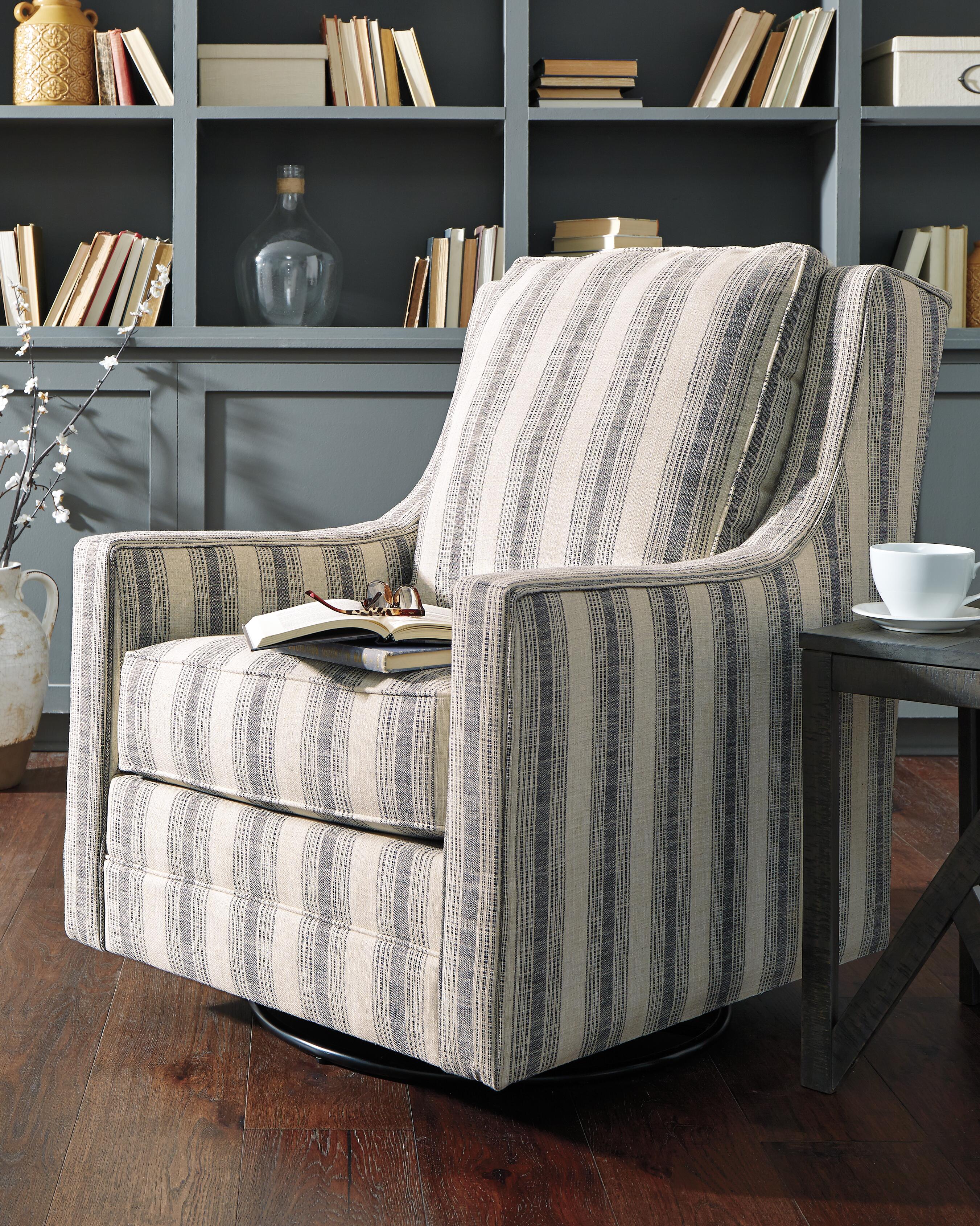 Click here for Kambria Swivel Glider Accent Chair  Ivory/Black prices