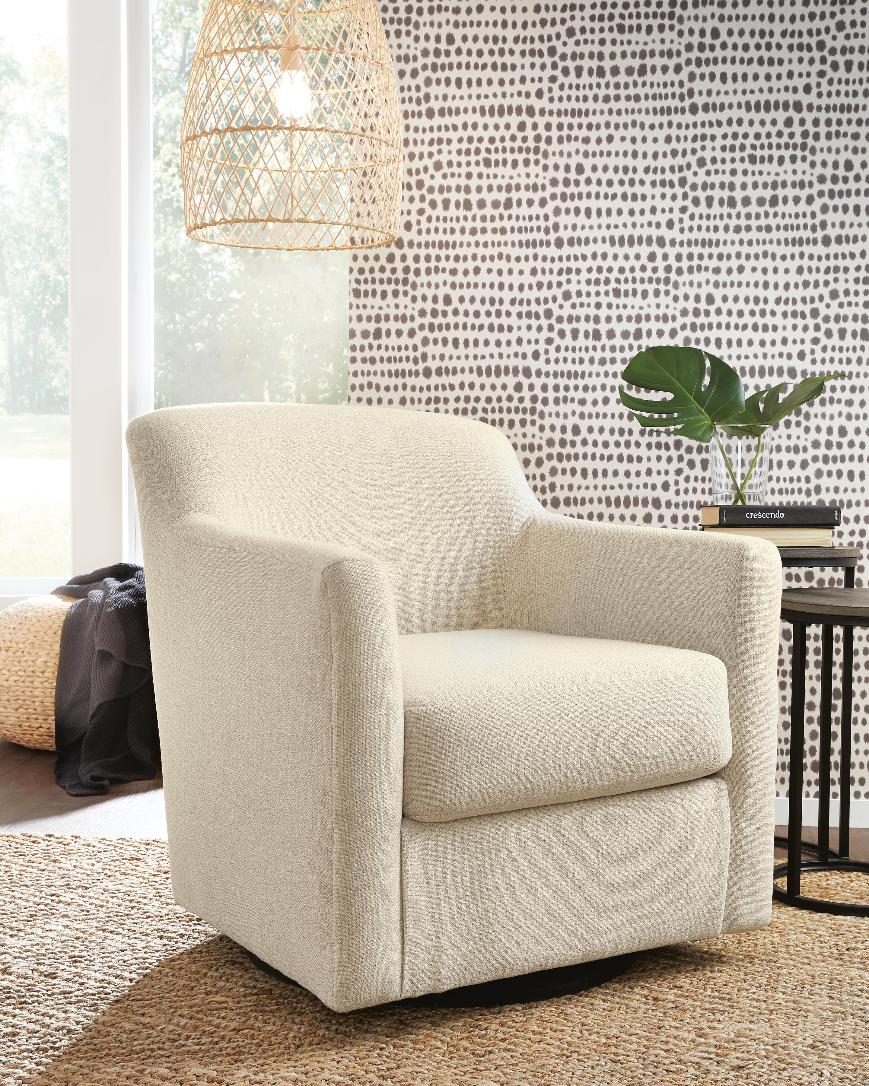 Click here for Bradney Swivel Accent Chair  Linen prices