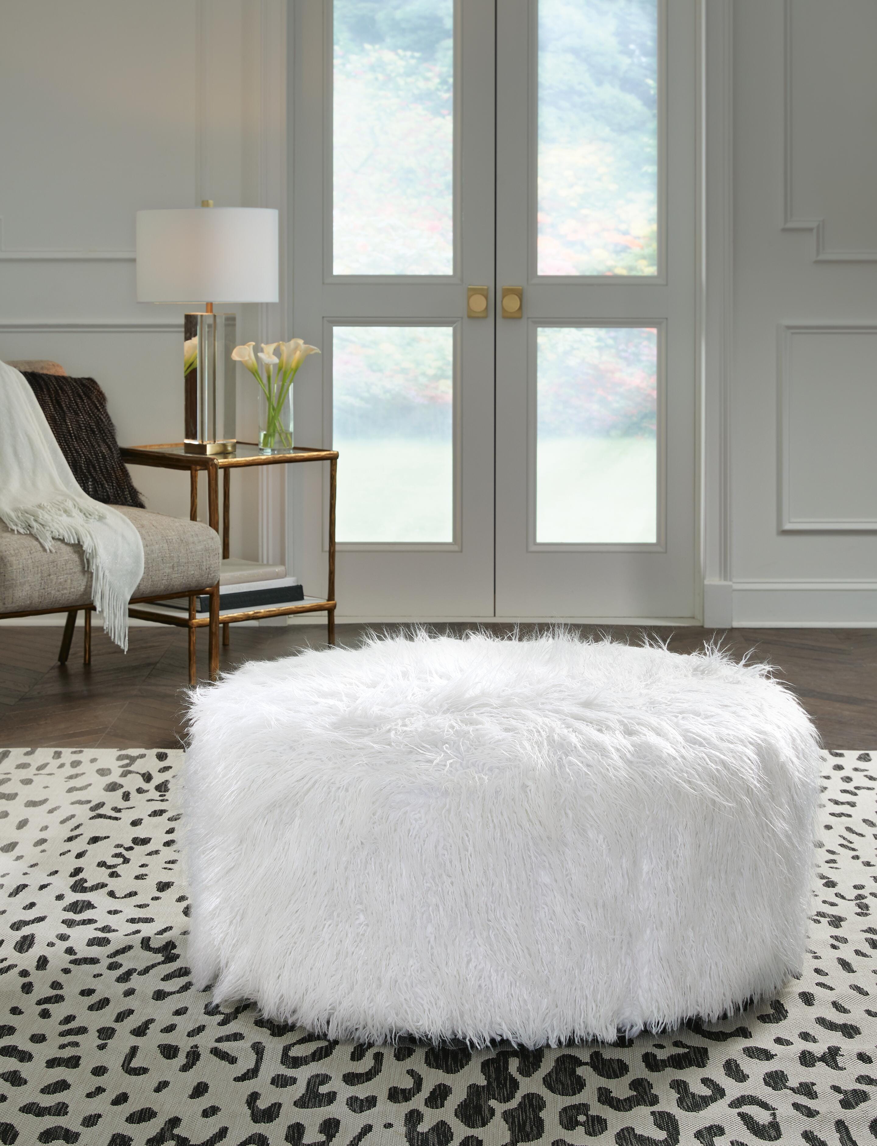Click here for Galice Oversized Accent Ottoman  White prices