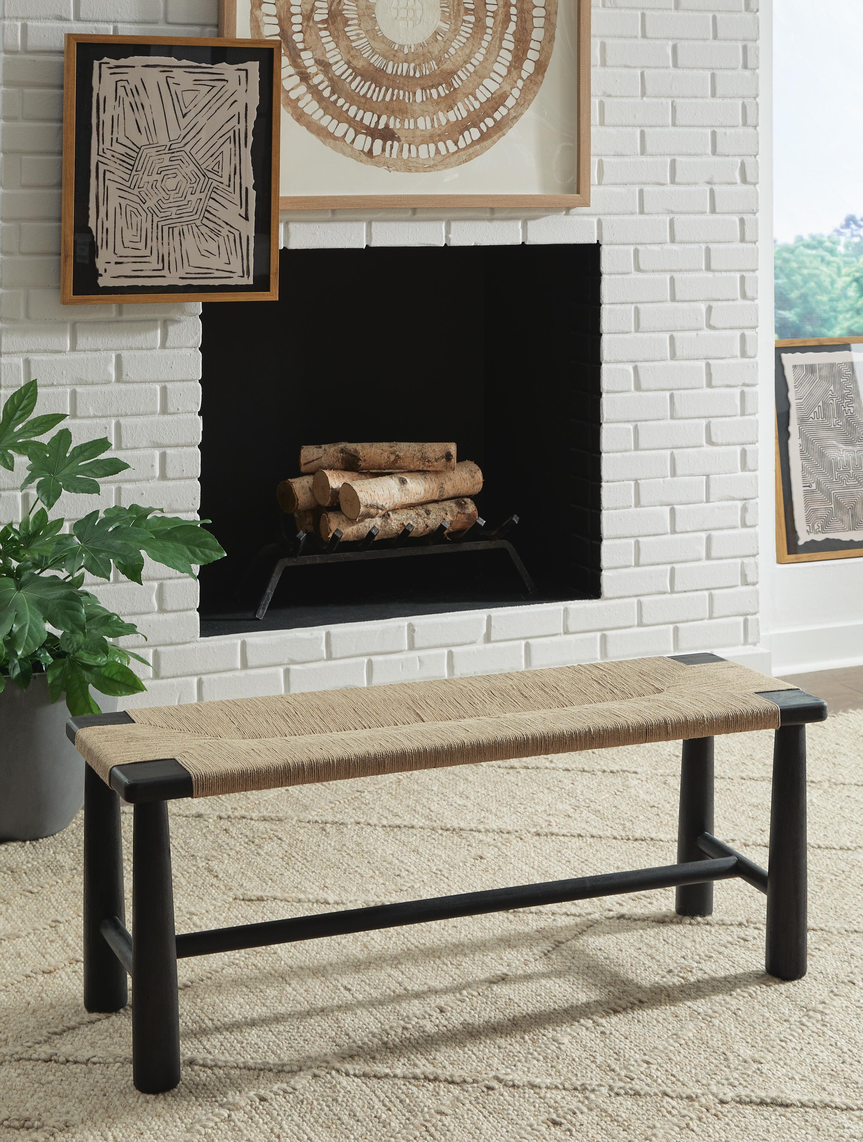 Click here for Acerman Accent Bench  Black/Natural prices