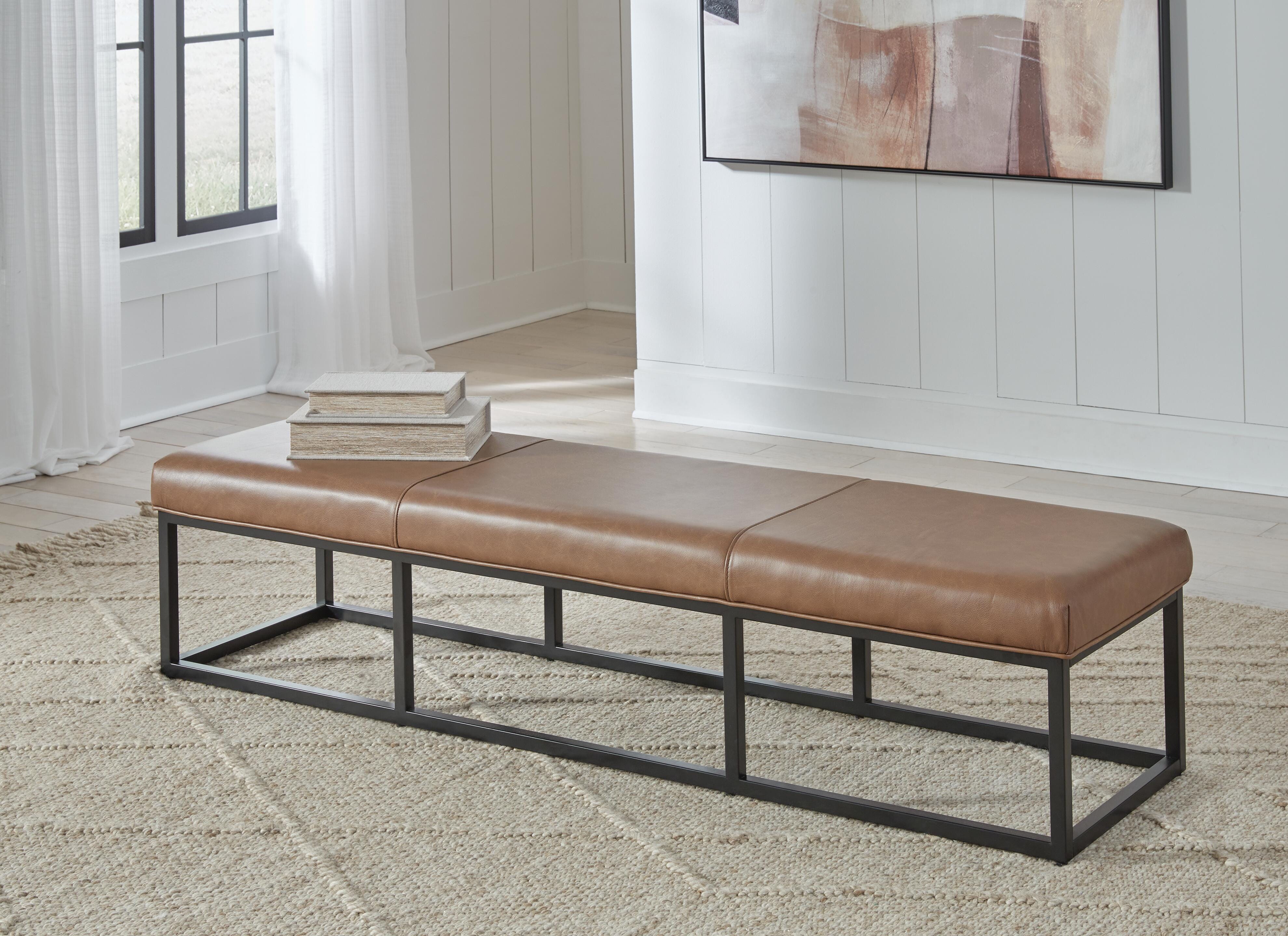 Click here for Joston Accent Bench Leather  Caramel prices