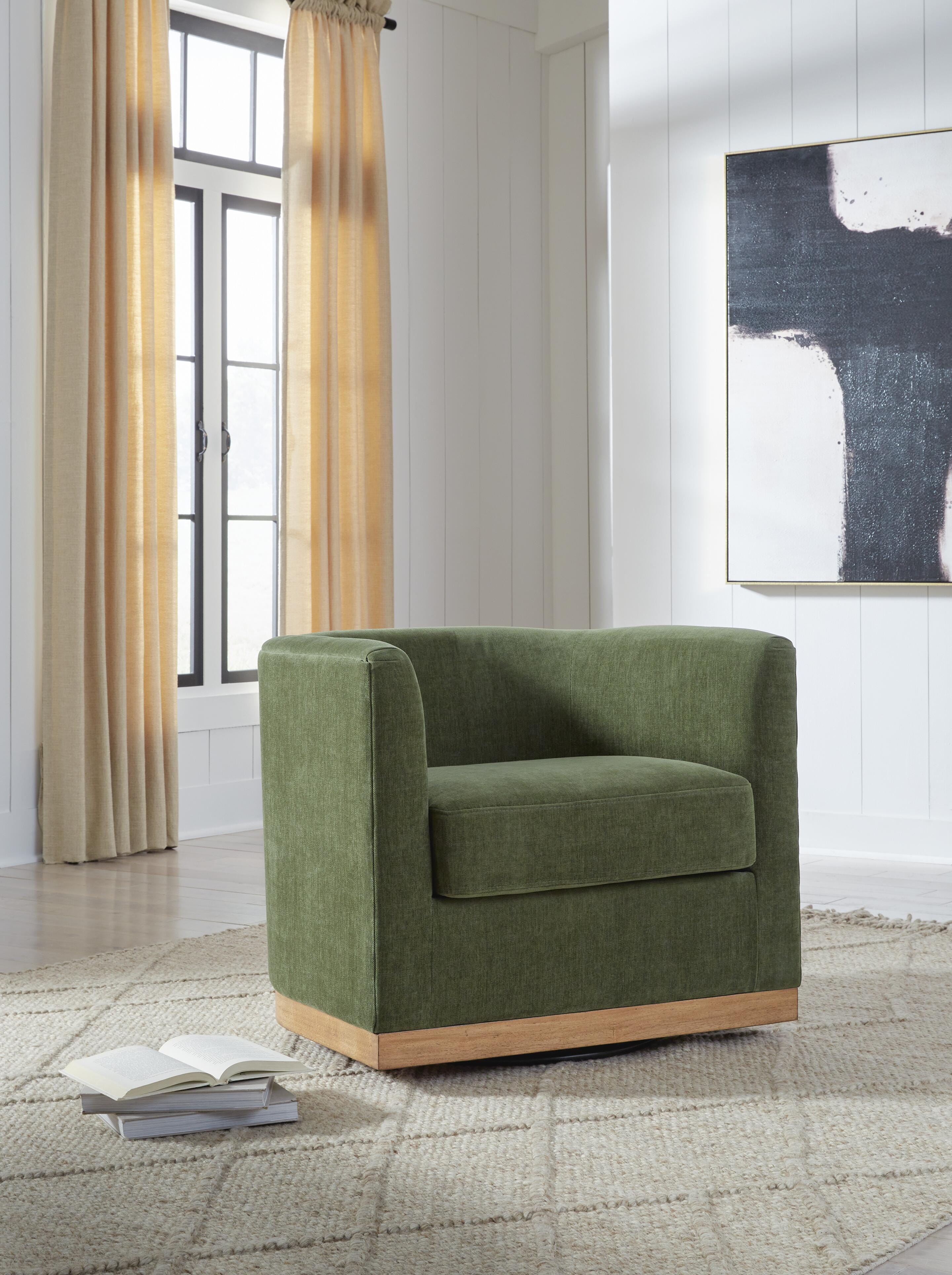 Click here for Jersonlow Swivel Accent Chair  Forest Green prices