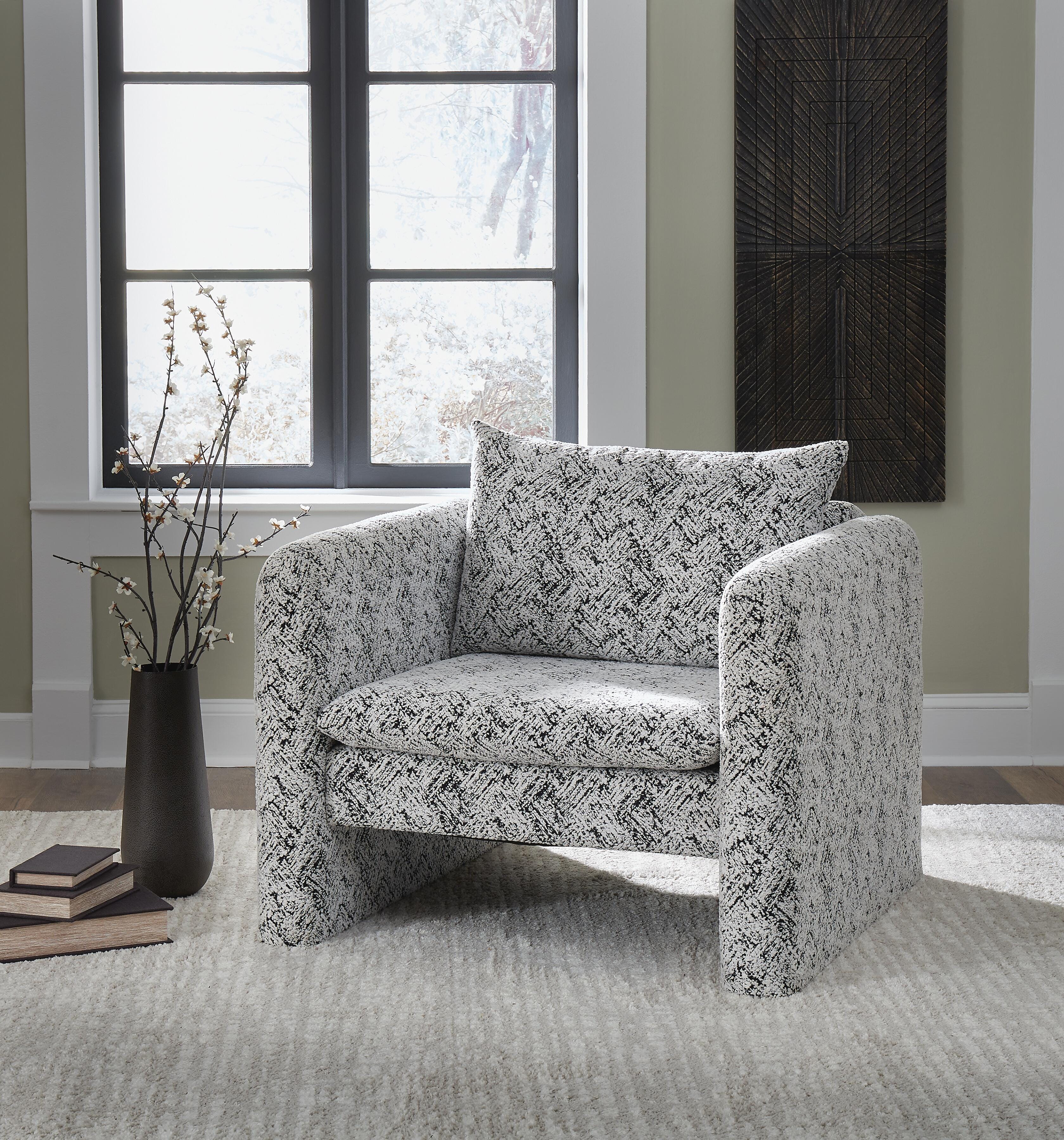 Click here for Kenbell Accent Chair  Black/White prices