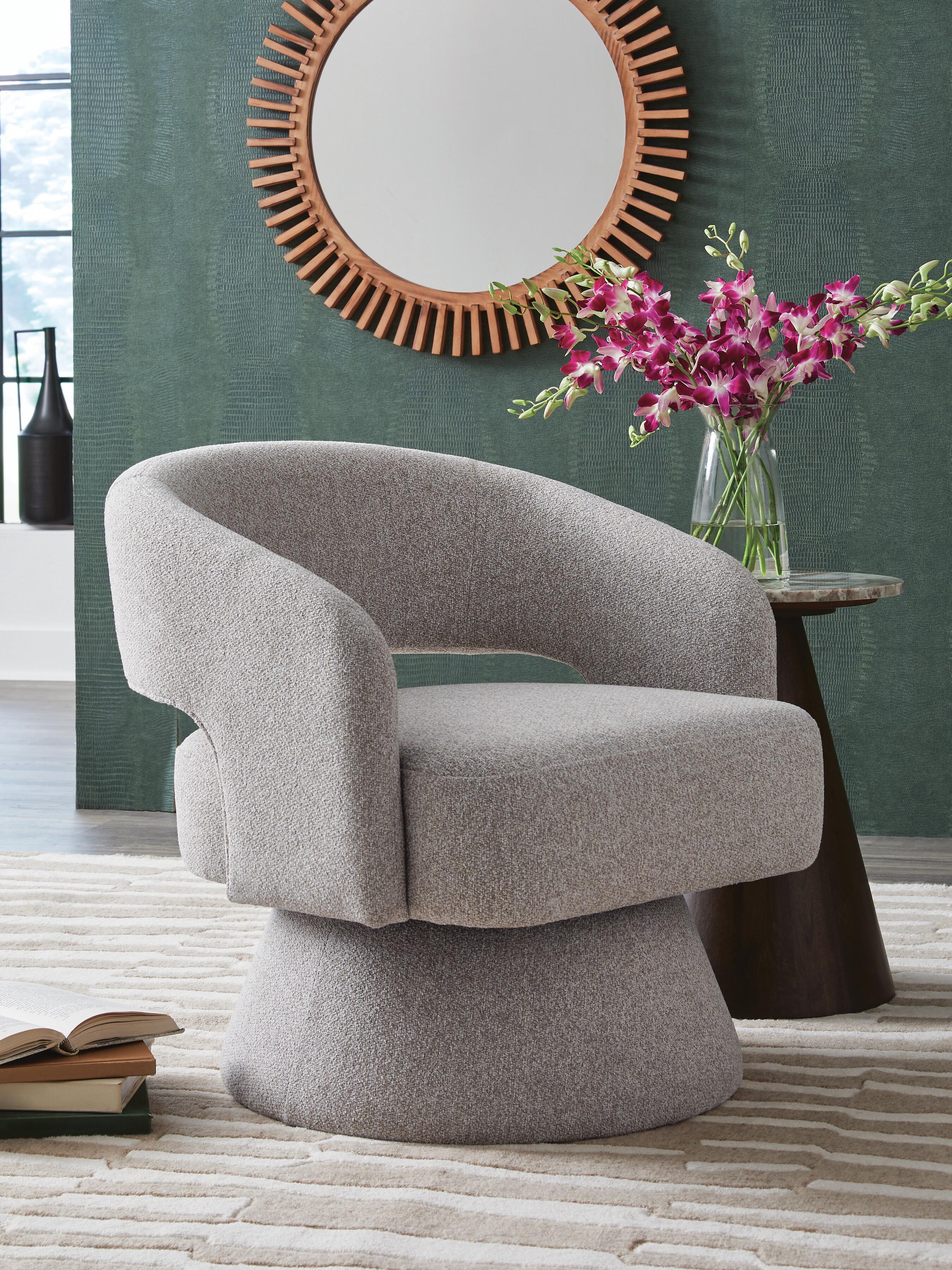 Click here for Nashkins Swivel Accent Chair  Pebble prices