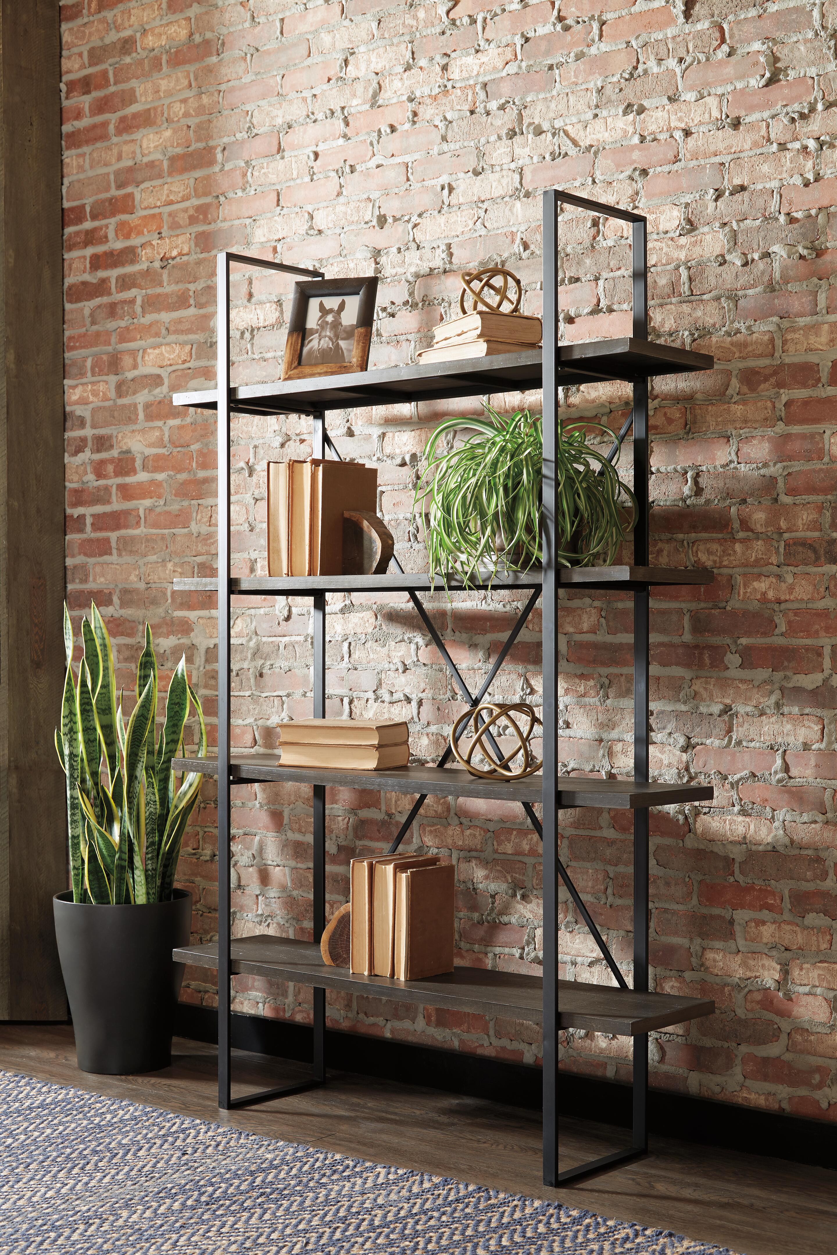 Click here for Gilesgrove 72 Bookcase  Black/Gray prices