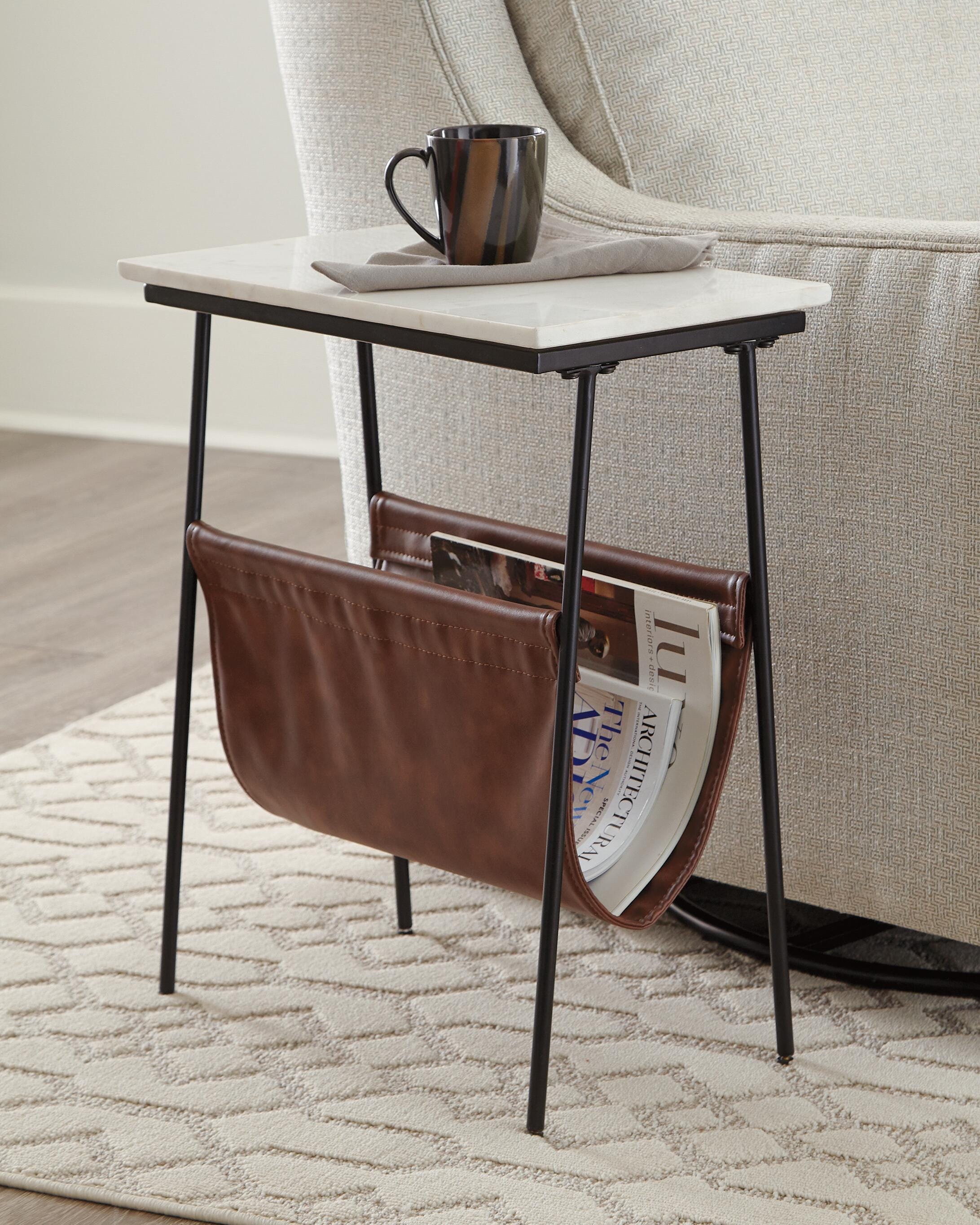 Click here for Etanbury Accent Table with Magazine Holder  Brown/... prices
