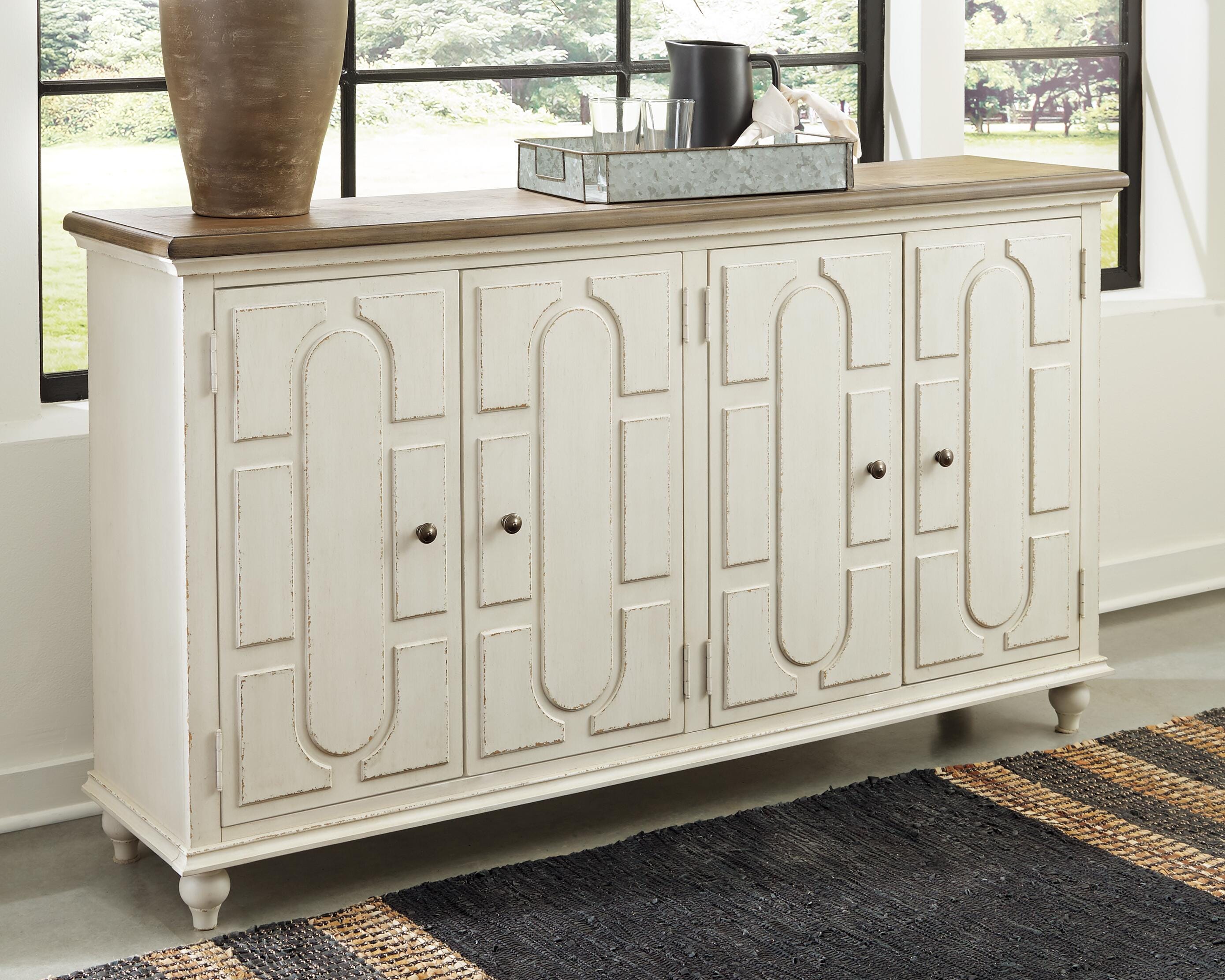 Click here for Roranville Accent Cabinet  Antique White prices
