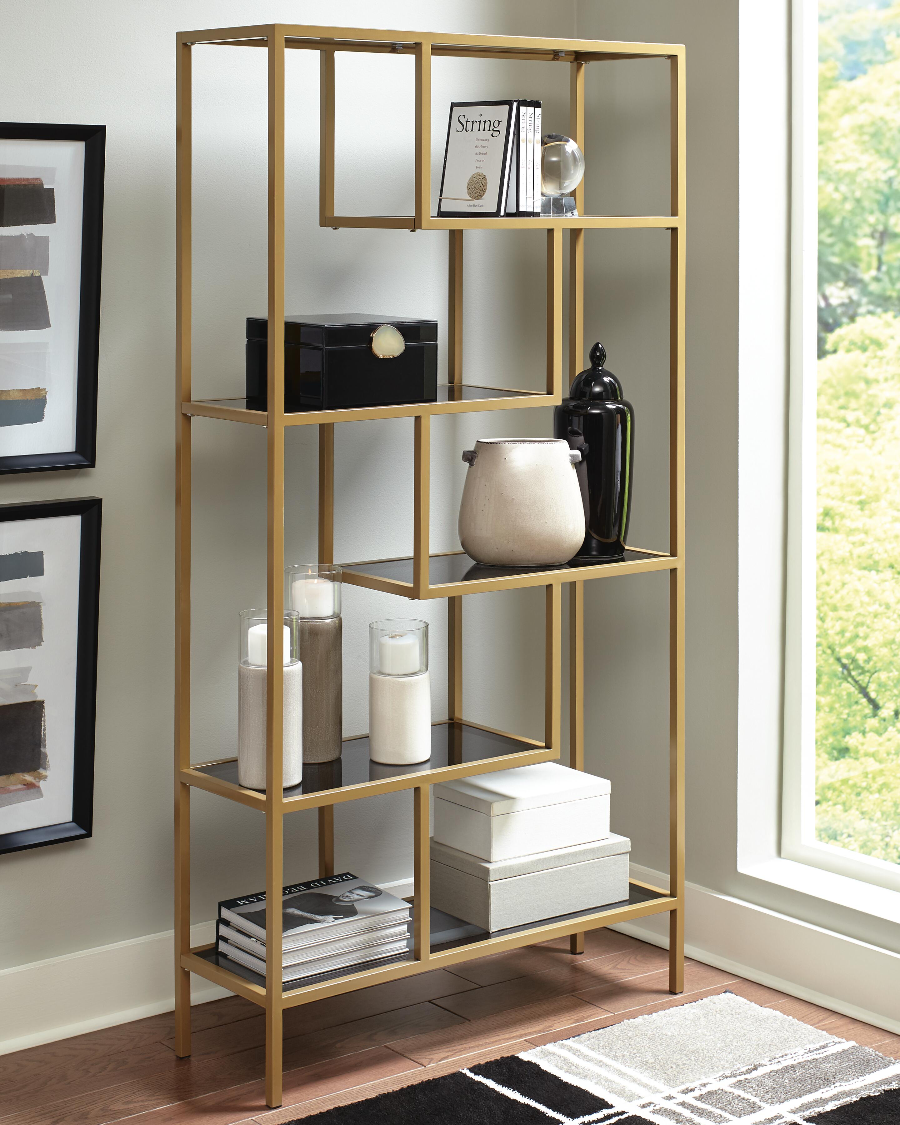 Click here for Frankwell 70 Bookcase  Gold Finish prices