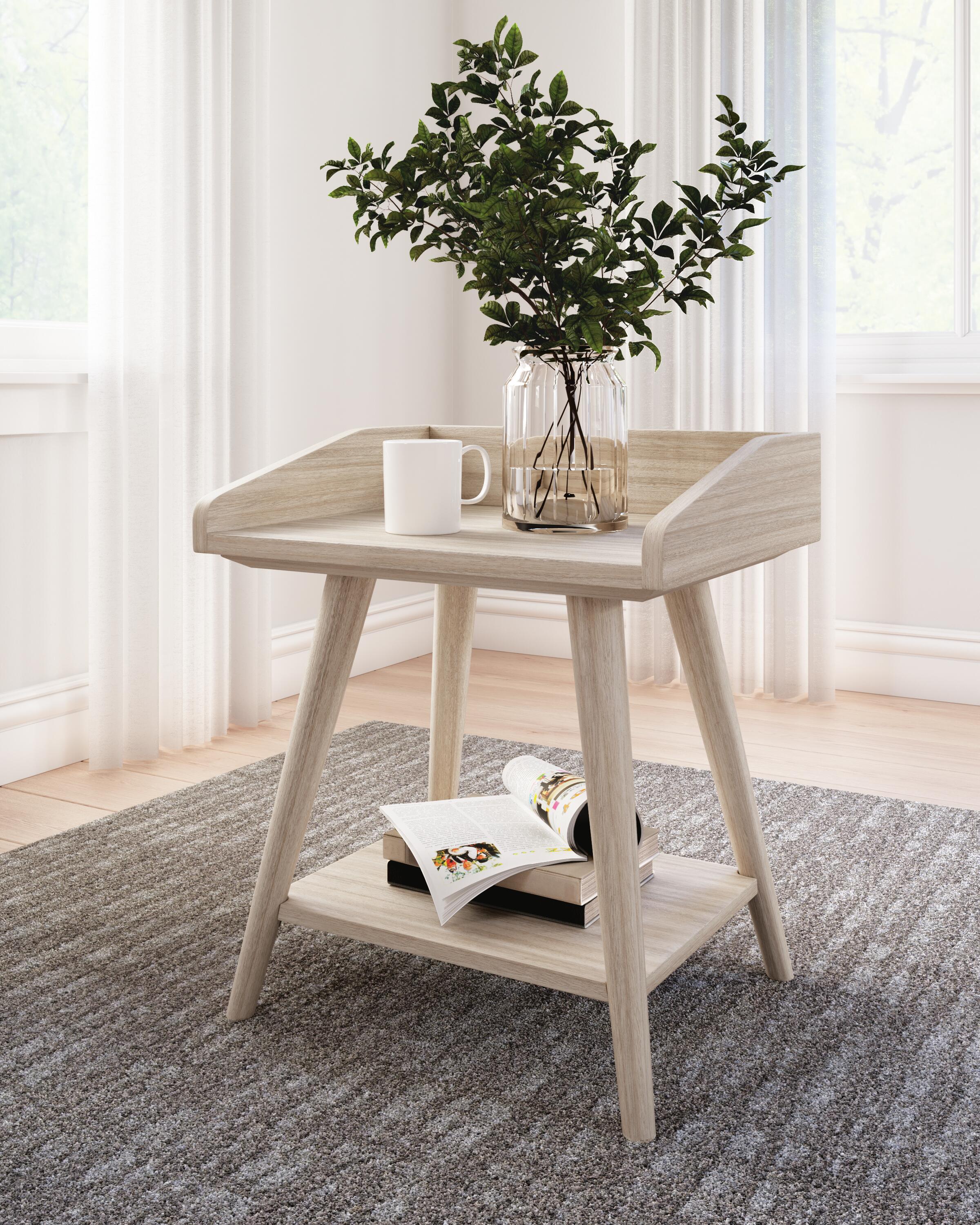 Click here for Blariden Gallery Rail Top Accent Table and 2 USB P... prices