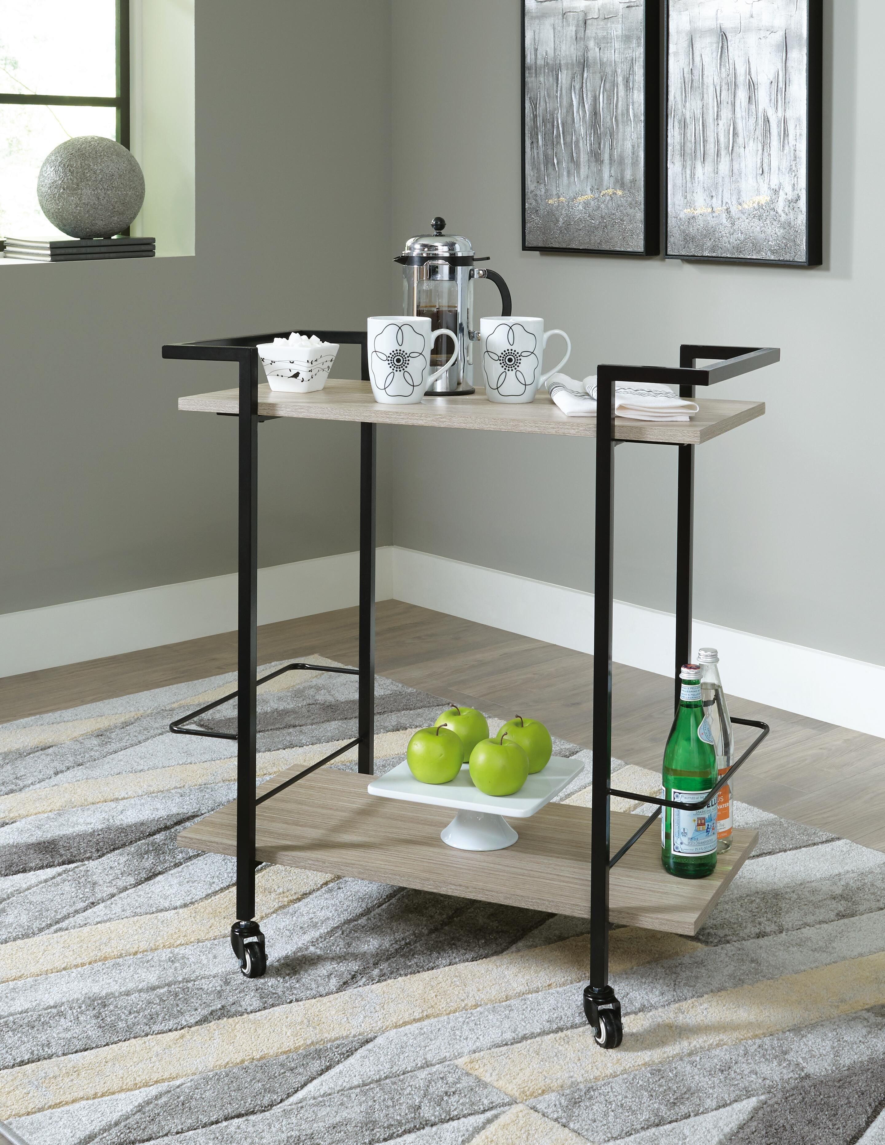 Click here for Waylowe Bar Cart with 2 Bottle Holders and Casters... prices