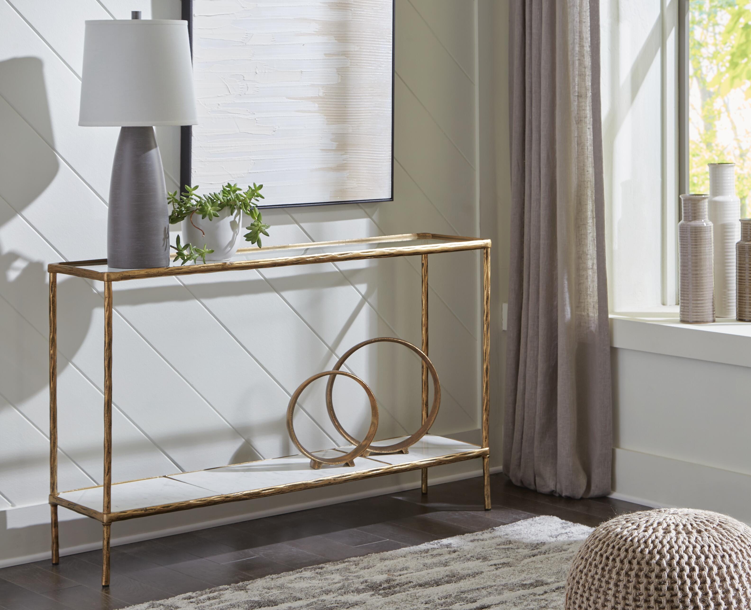 Click here for Ryandale Console Sofa Table  Antique Brass Finish prices
