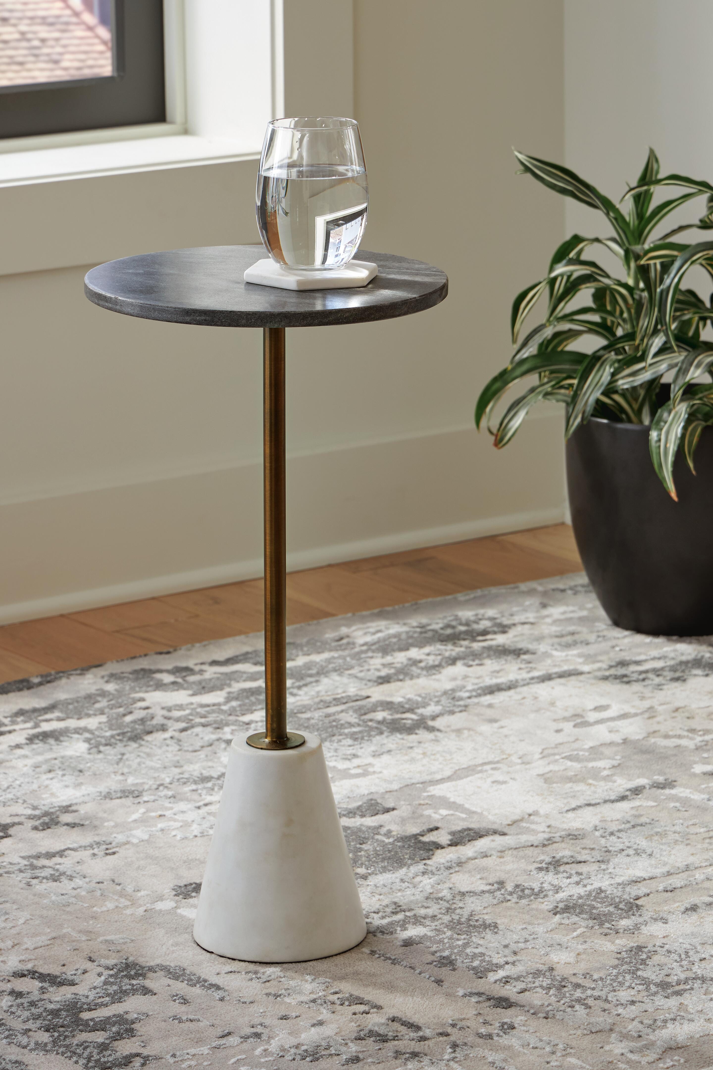 Click here for Caramont Accent Table  Black/White/Gold Finish prices