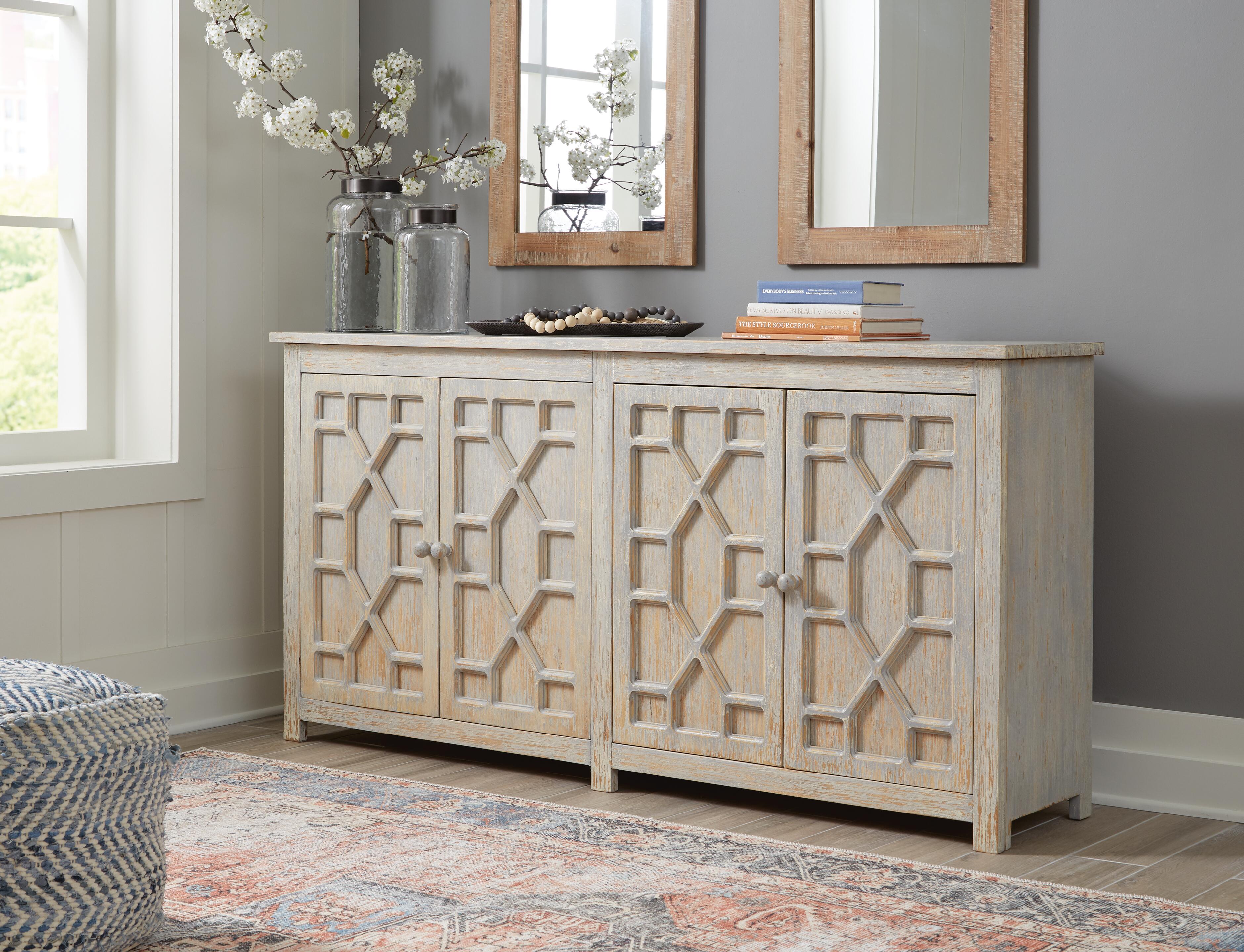 Click here for Caitrich Accent Cabinet  Distressed Blue prices