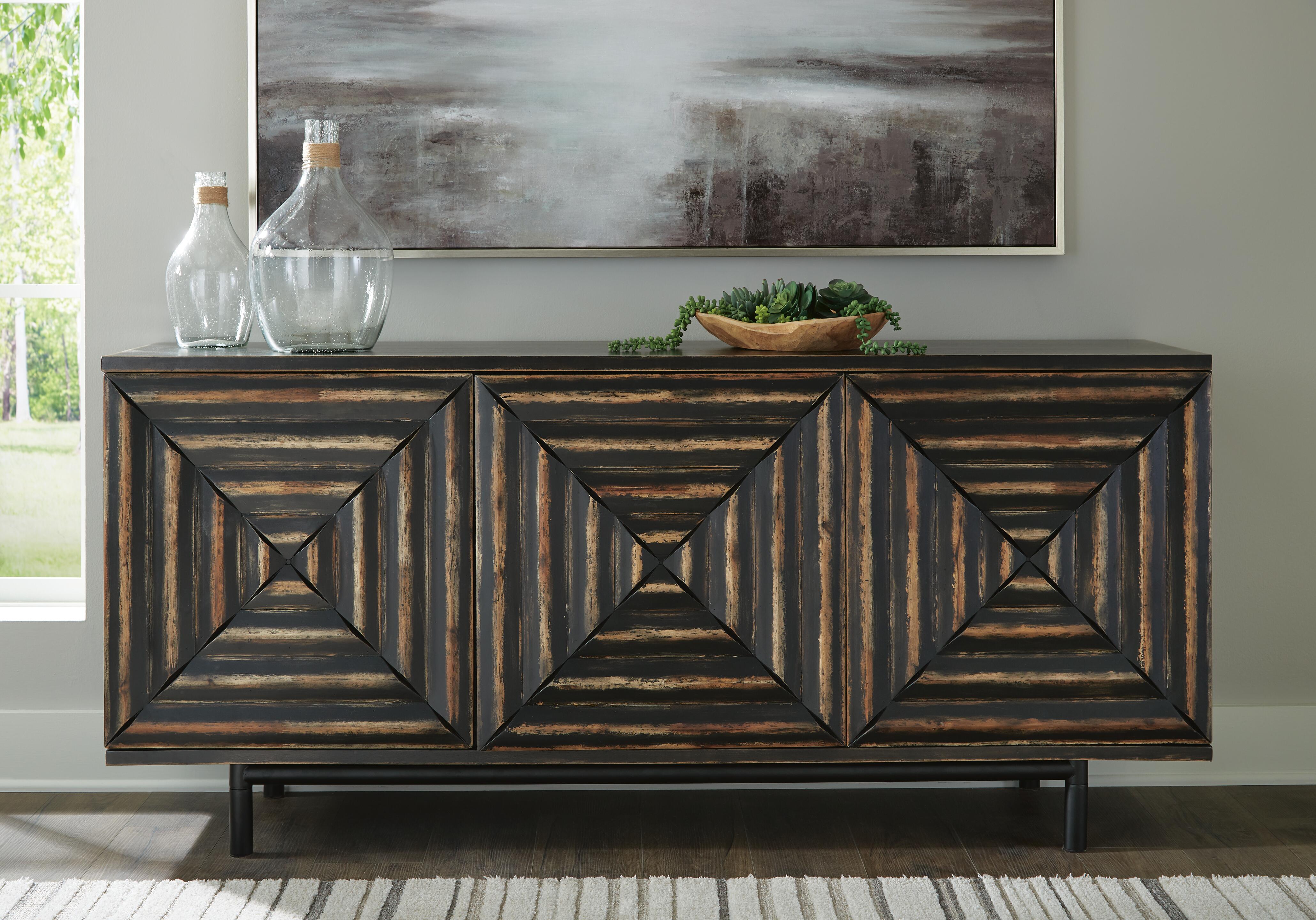Click here for Fair Ridge Accent Cabinet  Distressed Black prices