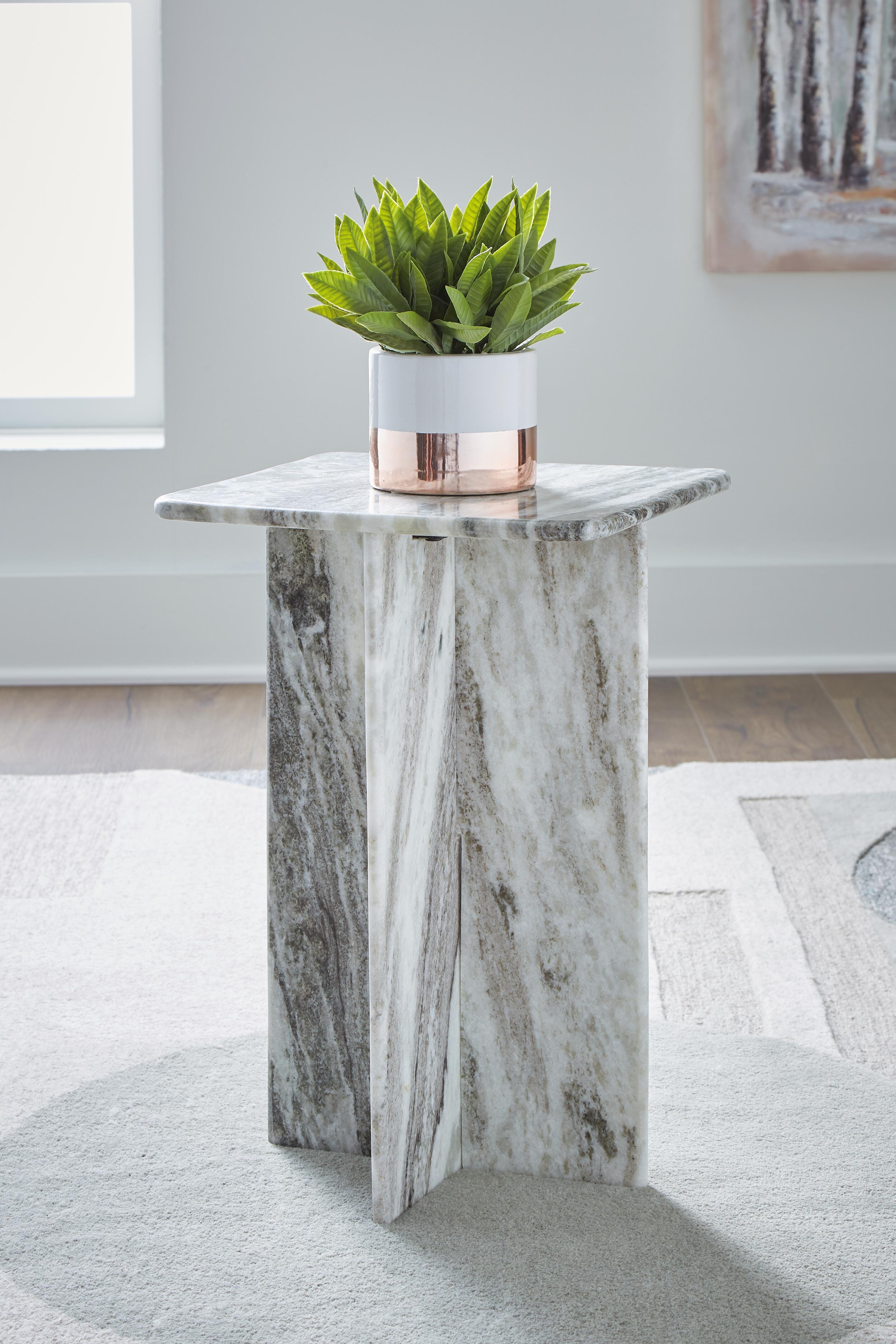 Click here for Keithwell Short Accent Table  Gray prices