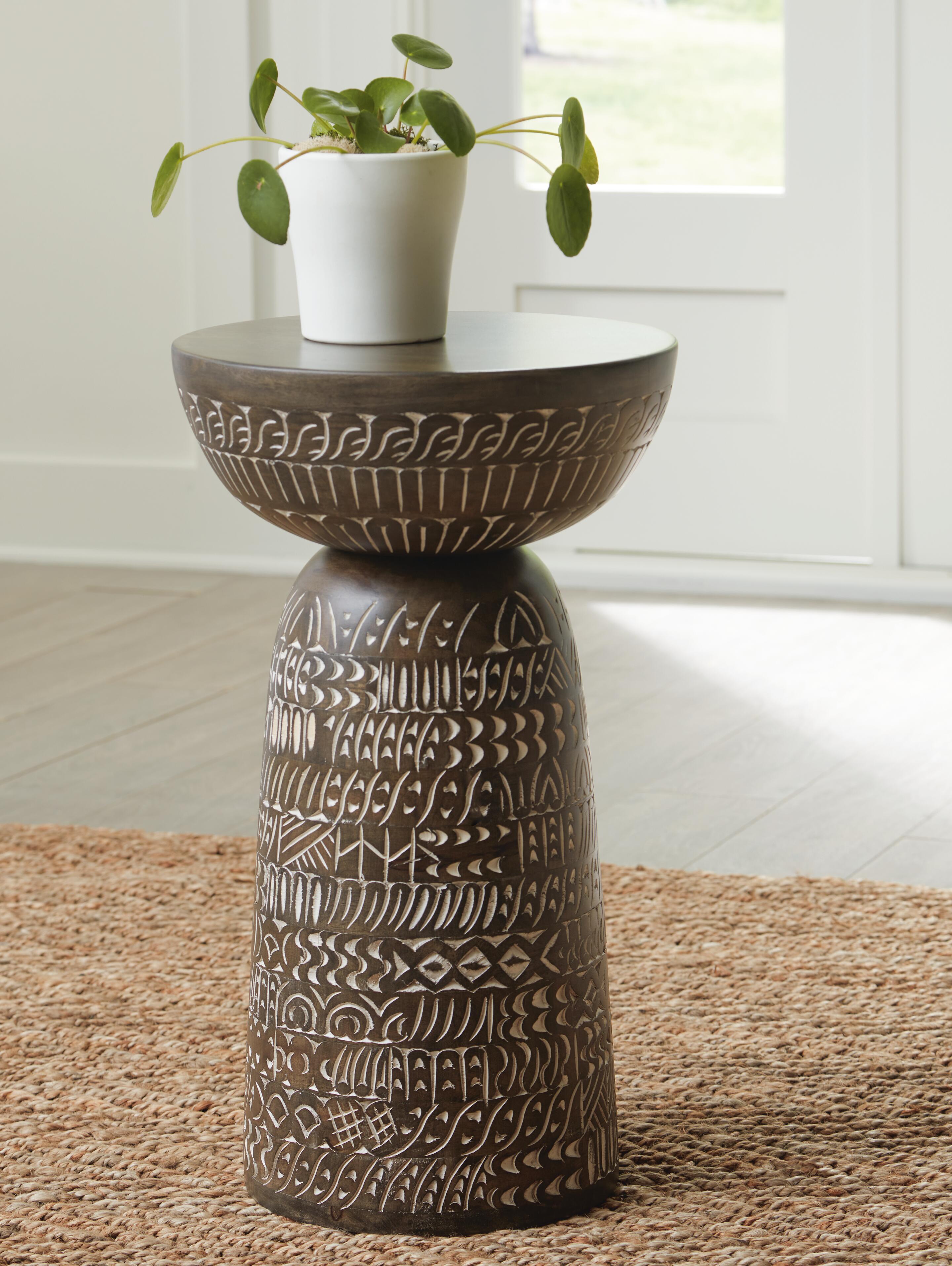 Click here for Hadcher Accent Table  Cream/Brown prices