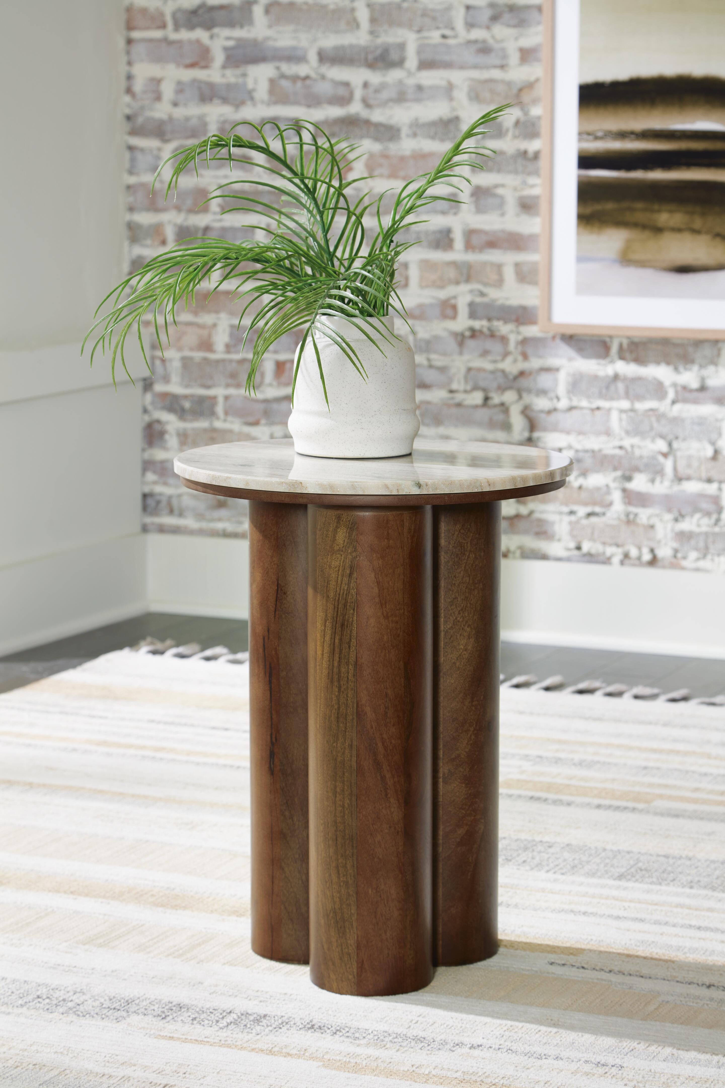 Click here for Henfield Accent Table  Beige/Brown prices