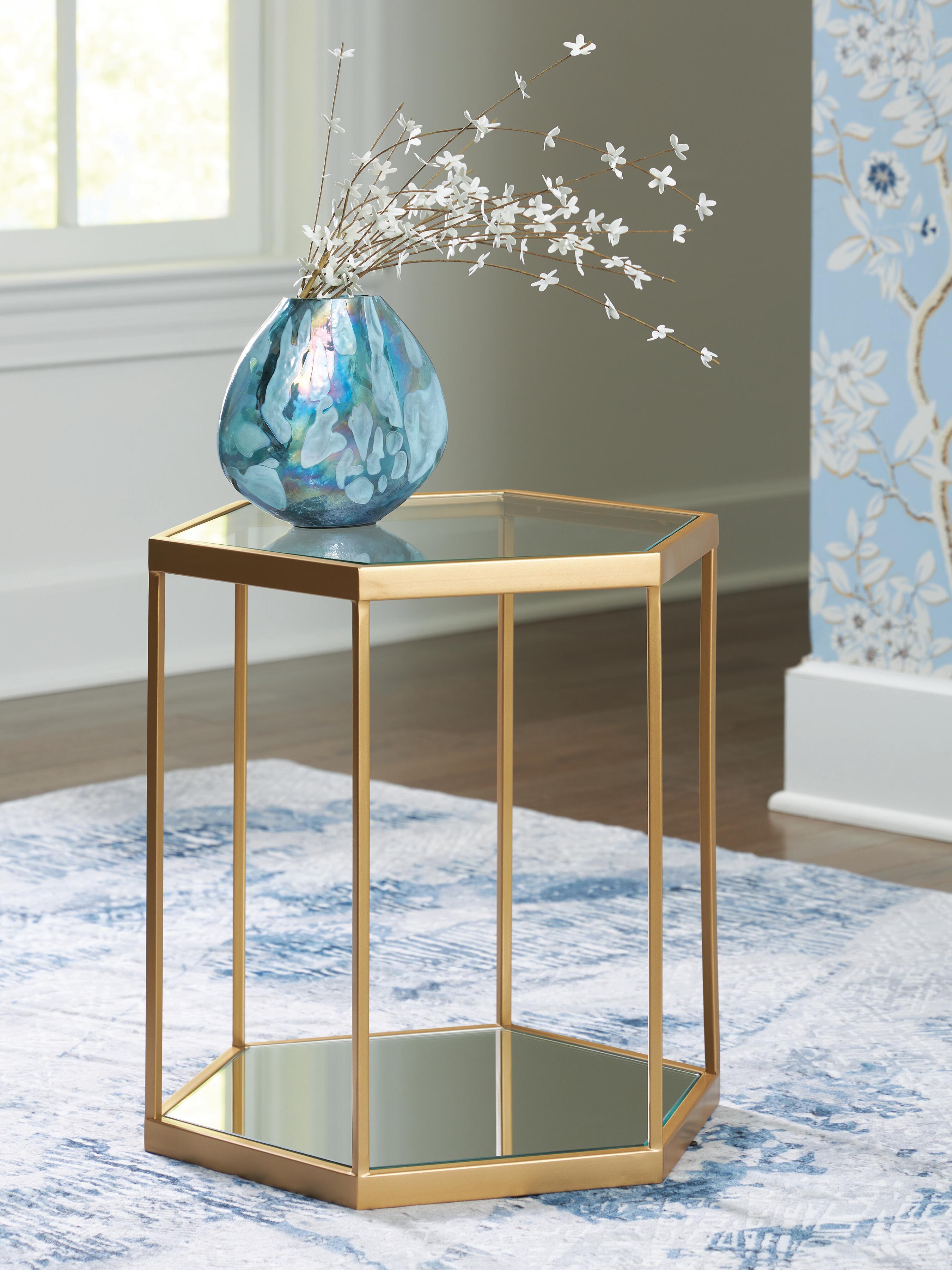Click here for Veerwick Accent Table  Gold Finish prices