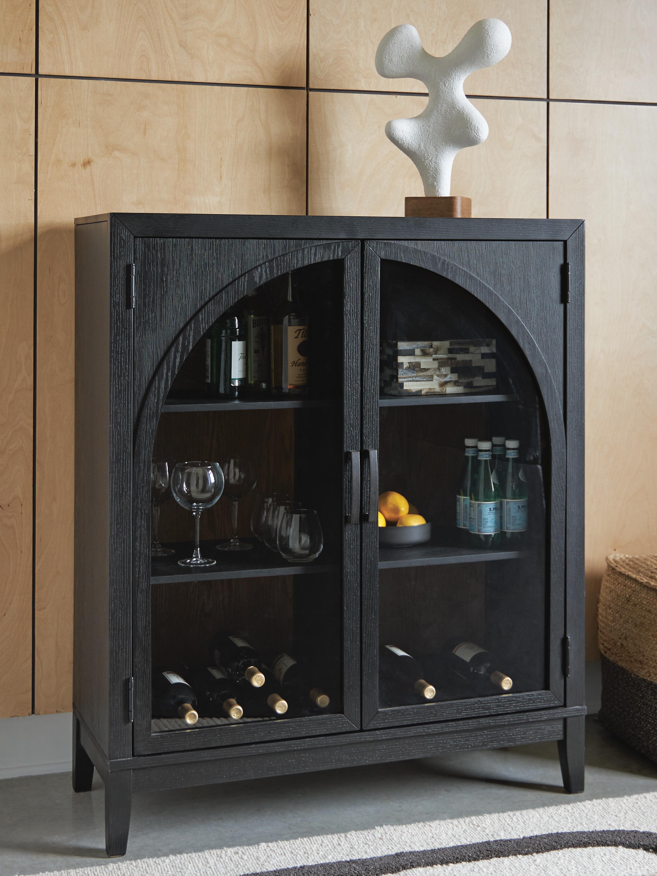Click here for Armenleigh Accent Cabinet  Black/Brown prices