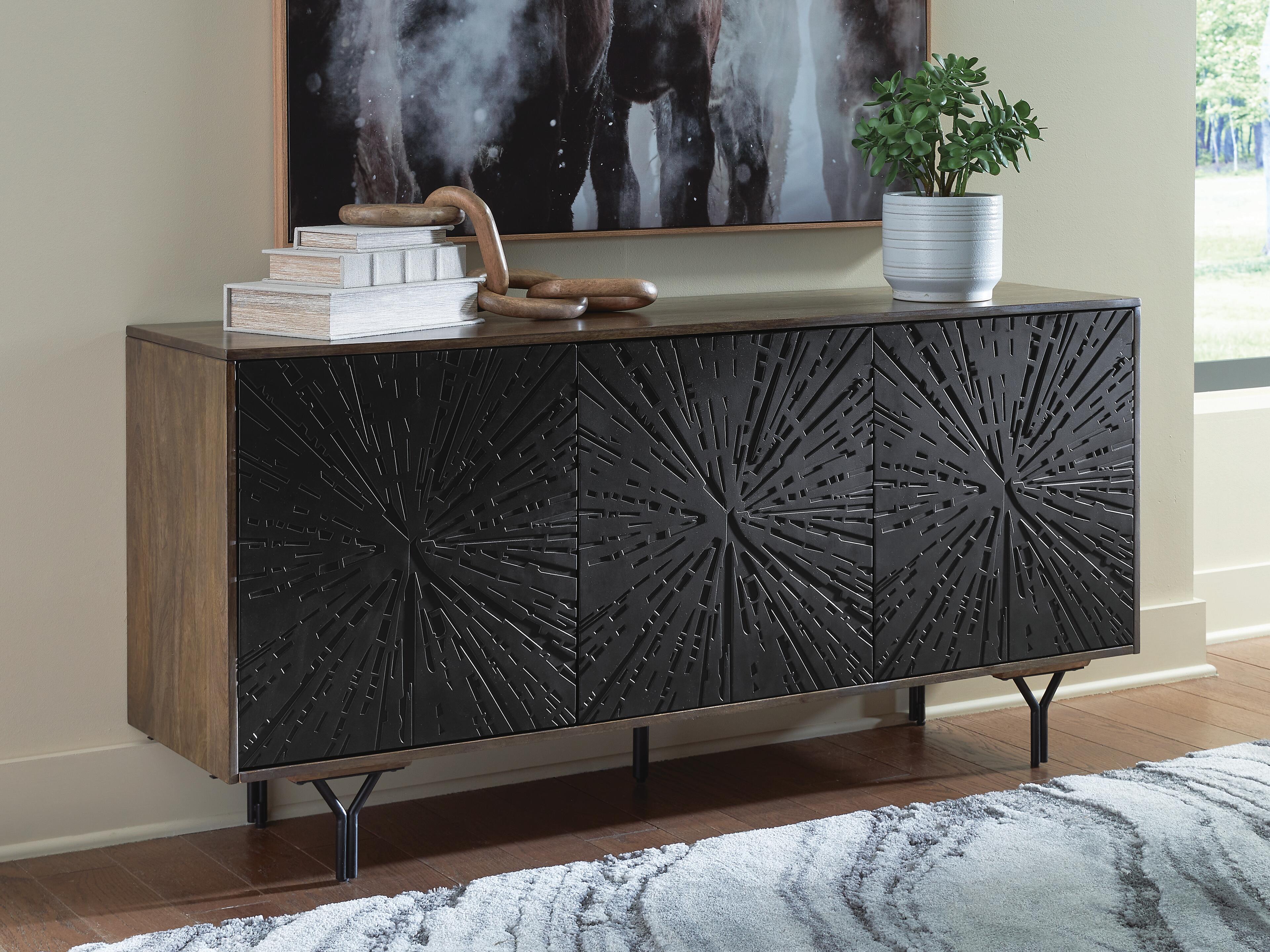 Click here for Lavinmont Accent Cabinet  Multi Brown prices