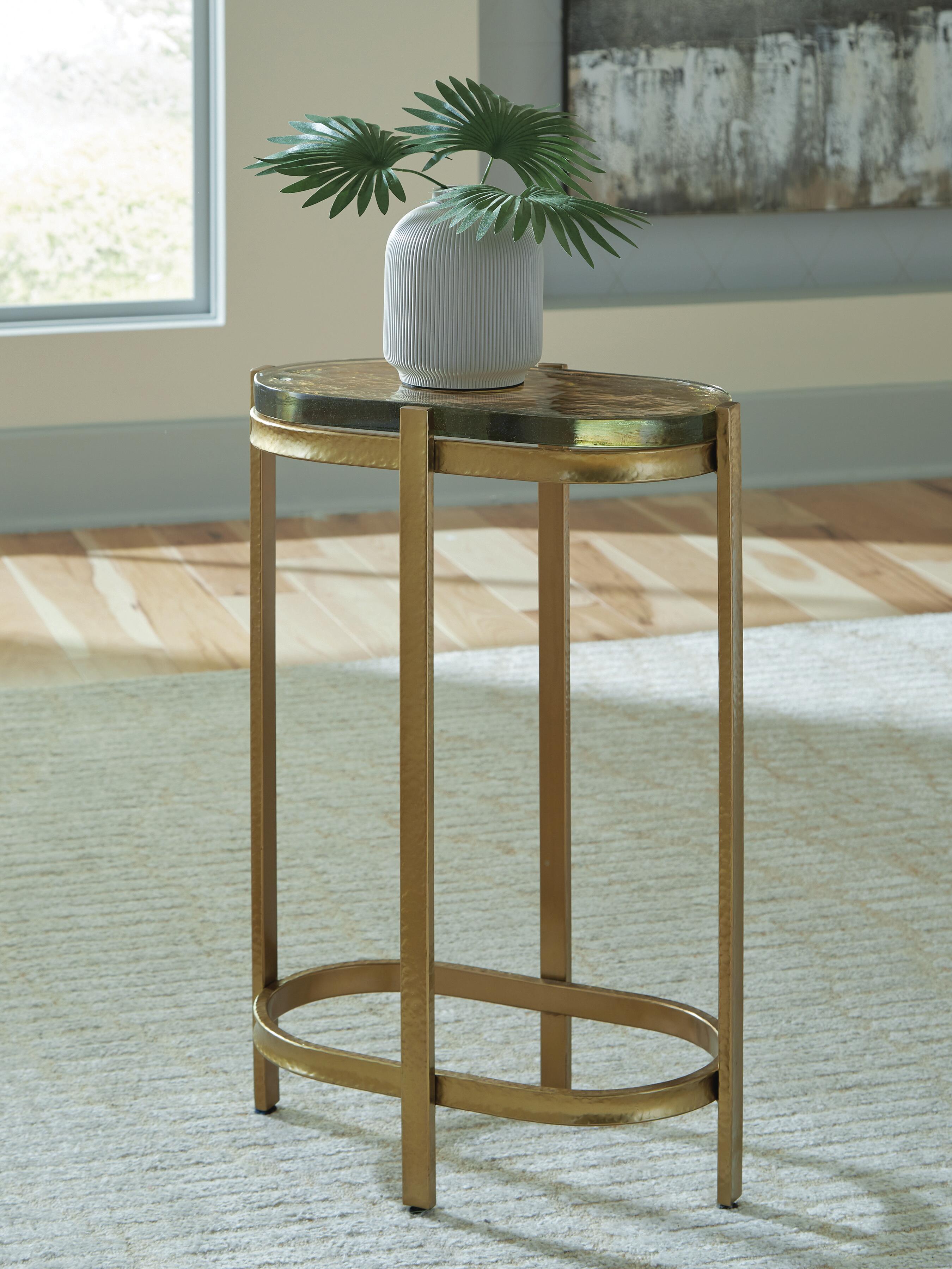 Click here for Porterville Accent Table  Gold Finish prices