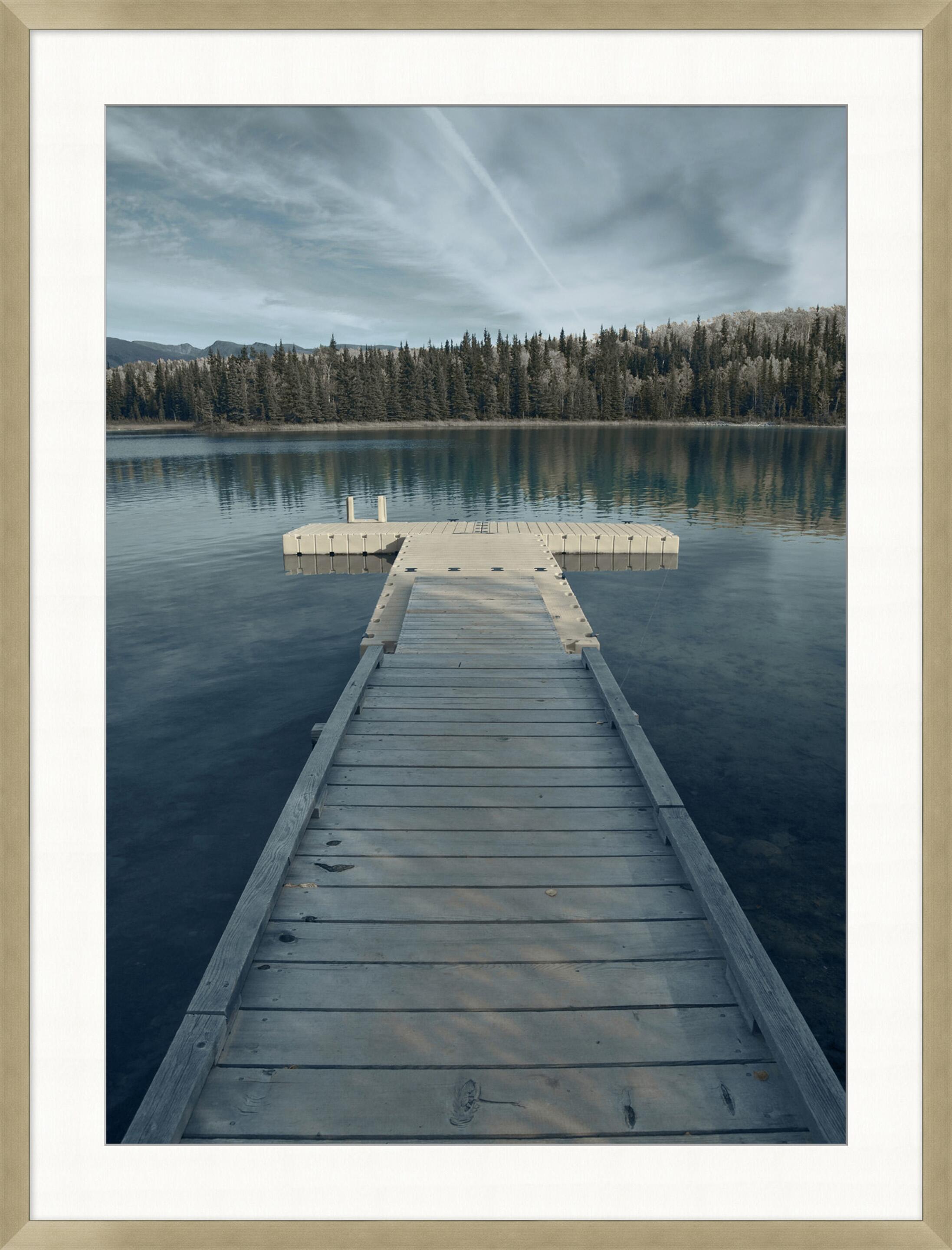 Click here for Providence Art Giclee Lake Dock Wall Art  Blue prices