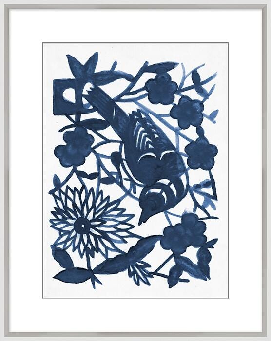 Click here for Providence Art Giclee Blue Nature Wall Art  Blue/W... prices