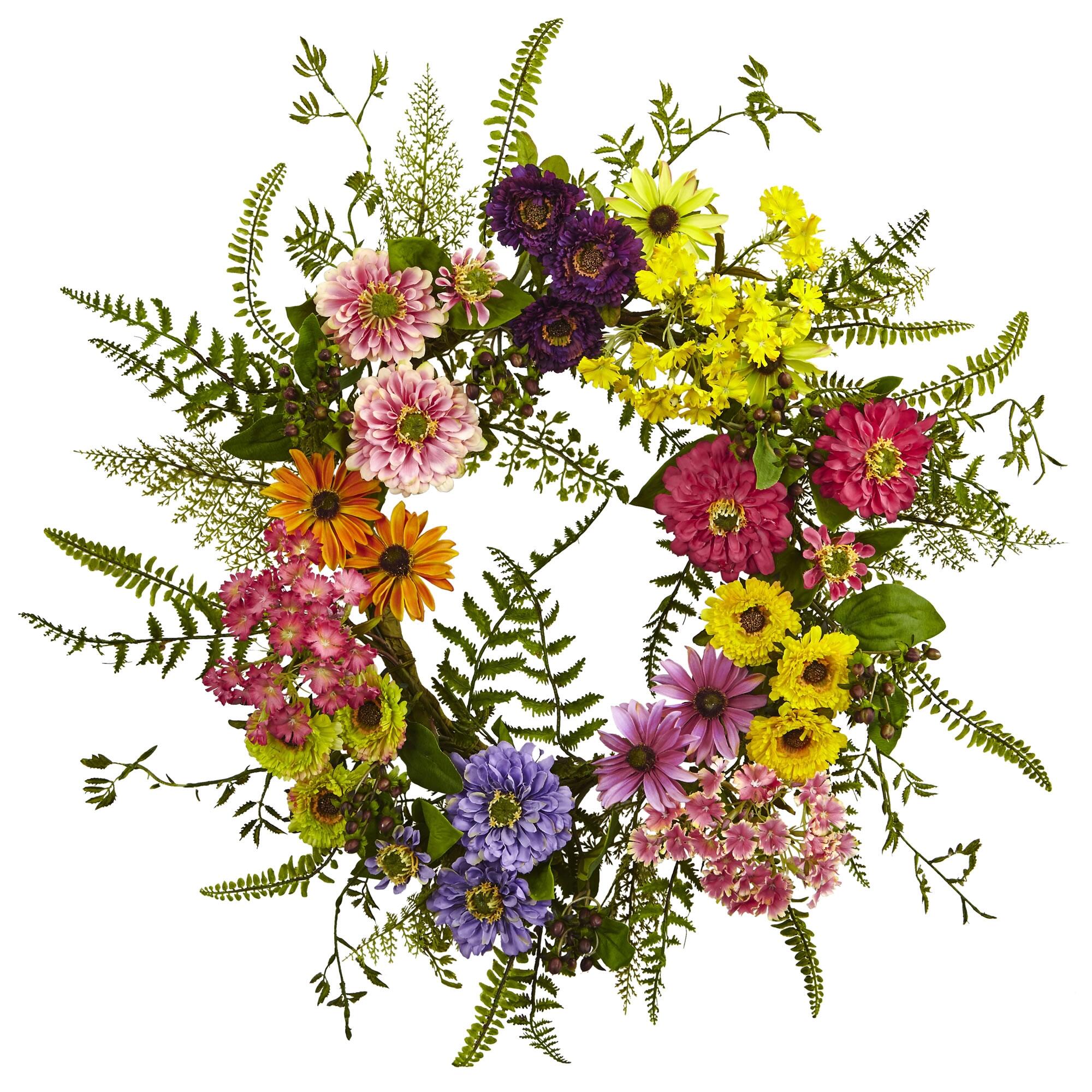 Click here for Mixed Flower Wreath  Multi prices