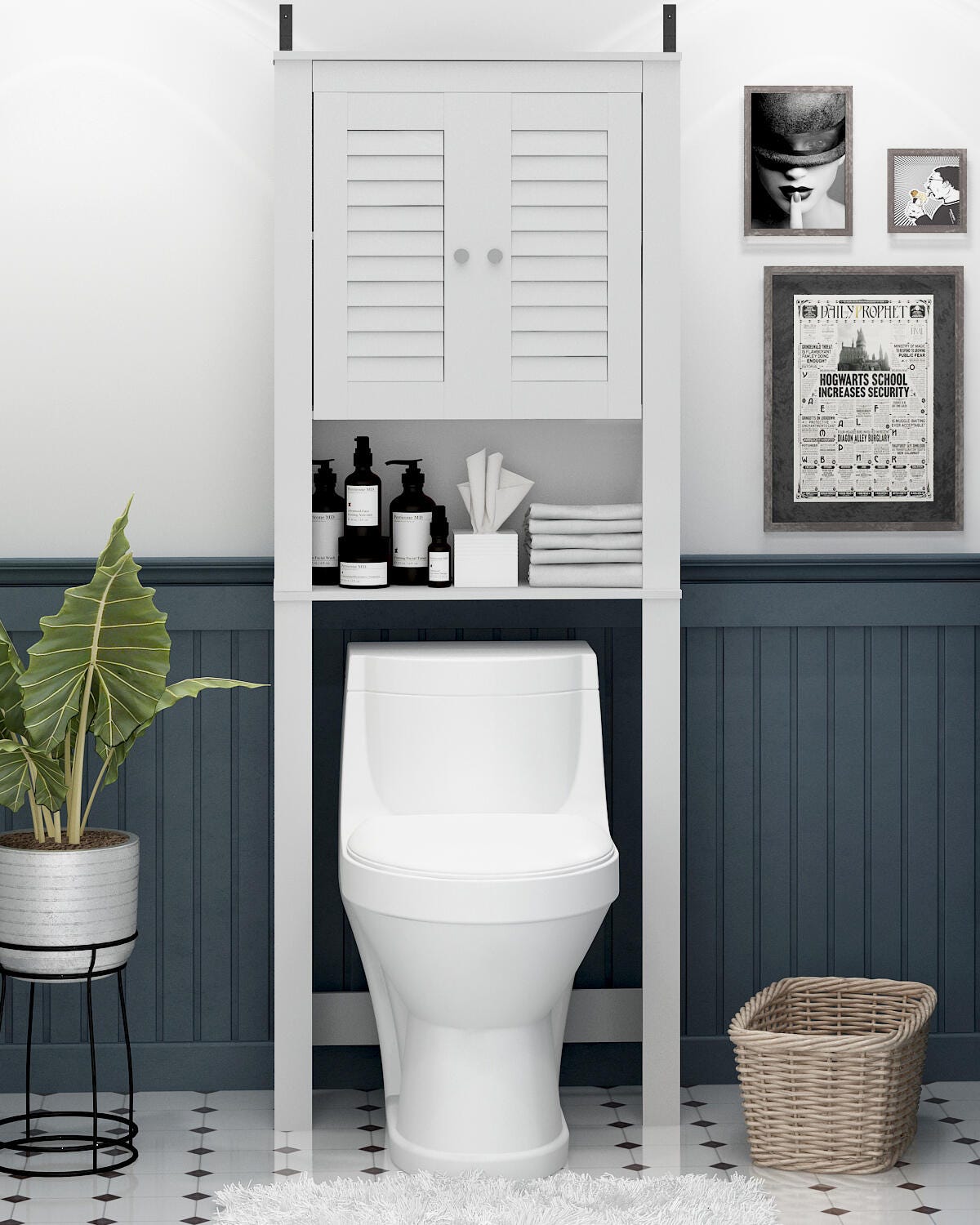 Click here for Indo Louver Bathroom Cabinet  White prices