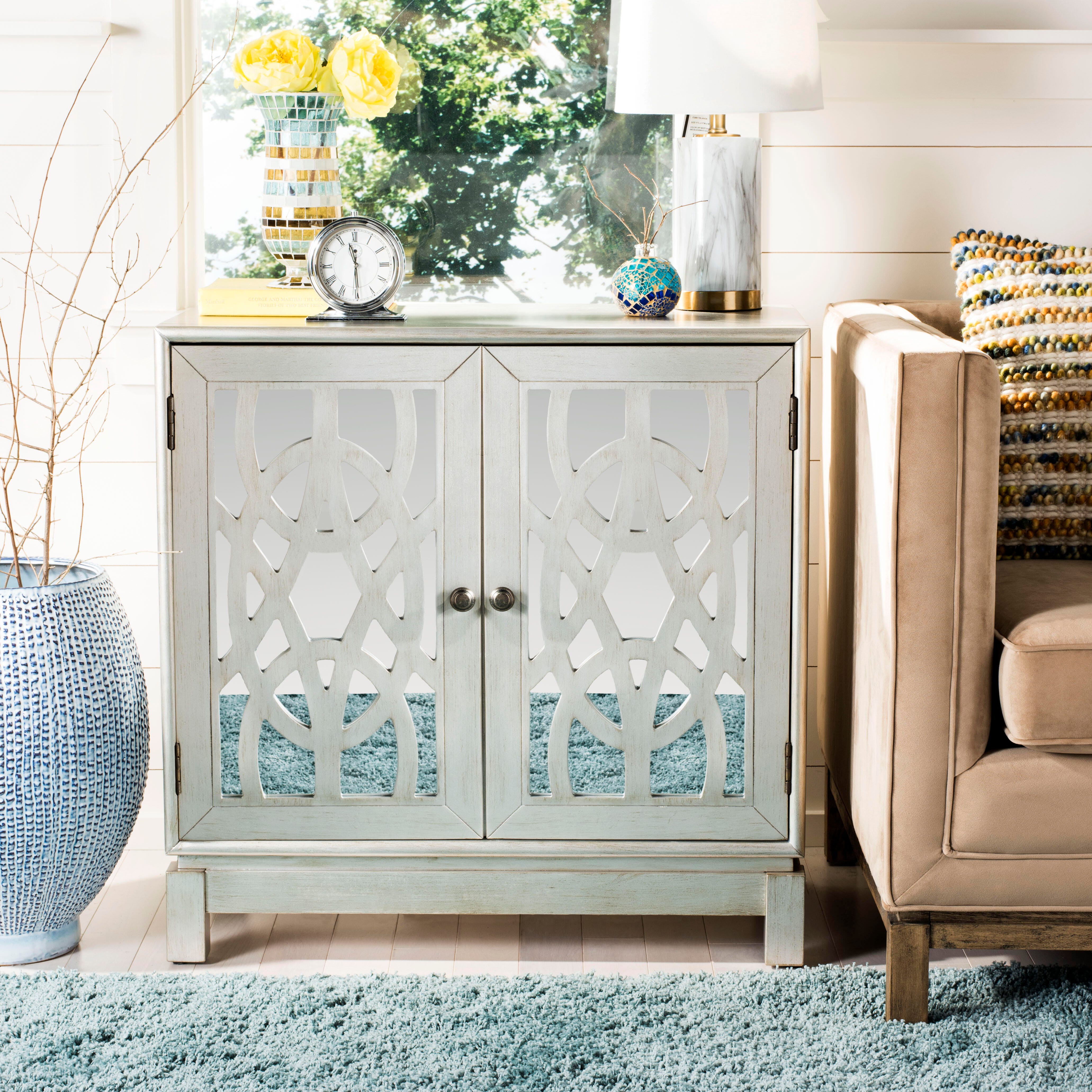 Click here for Safavieh Ashlynn 2 Door Chest  Silver prices