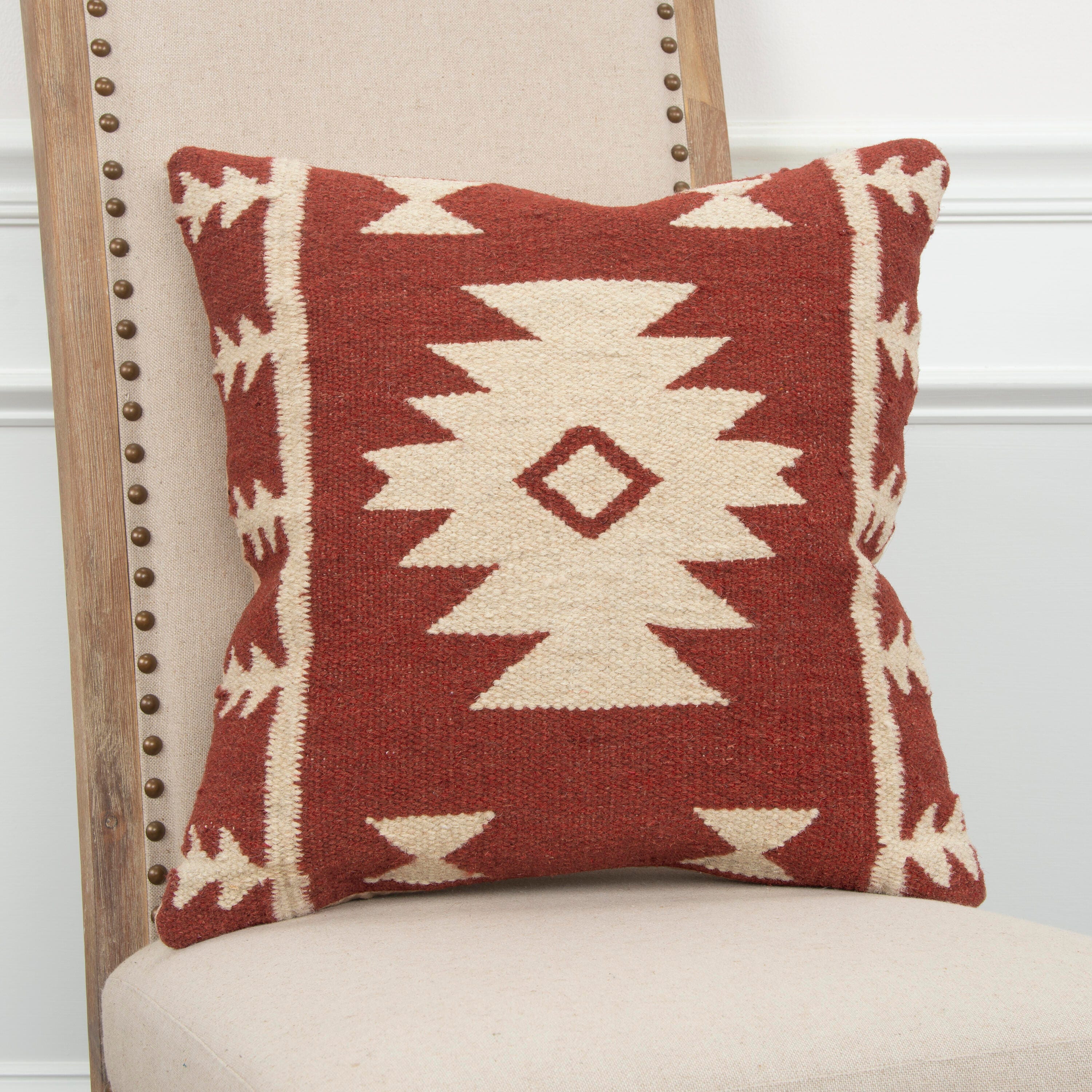 Click here for Home Accents Southwestern Stripe Throw Pillow  Red prices