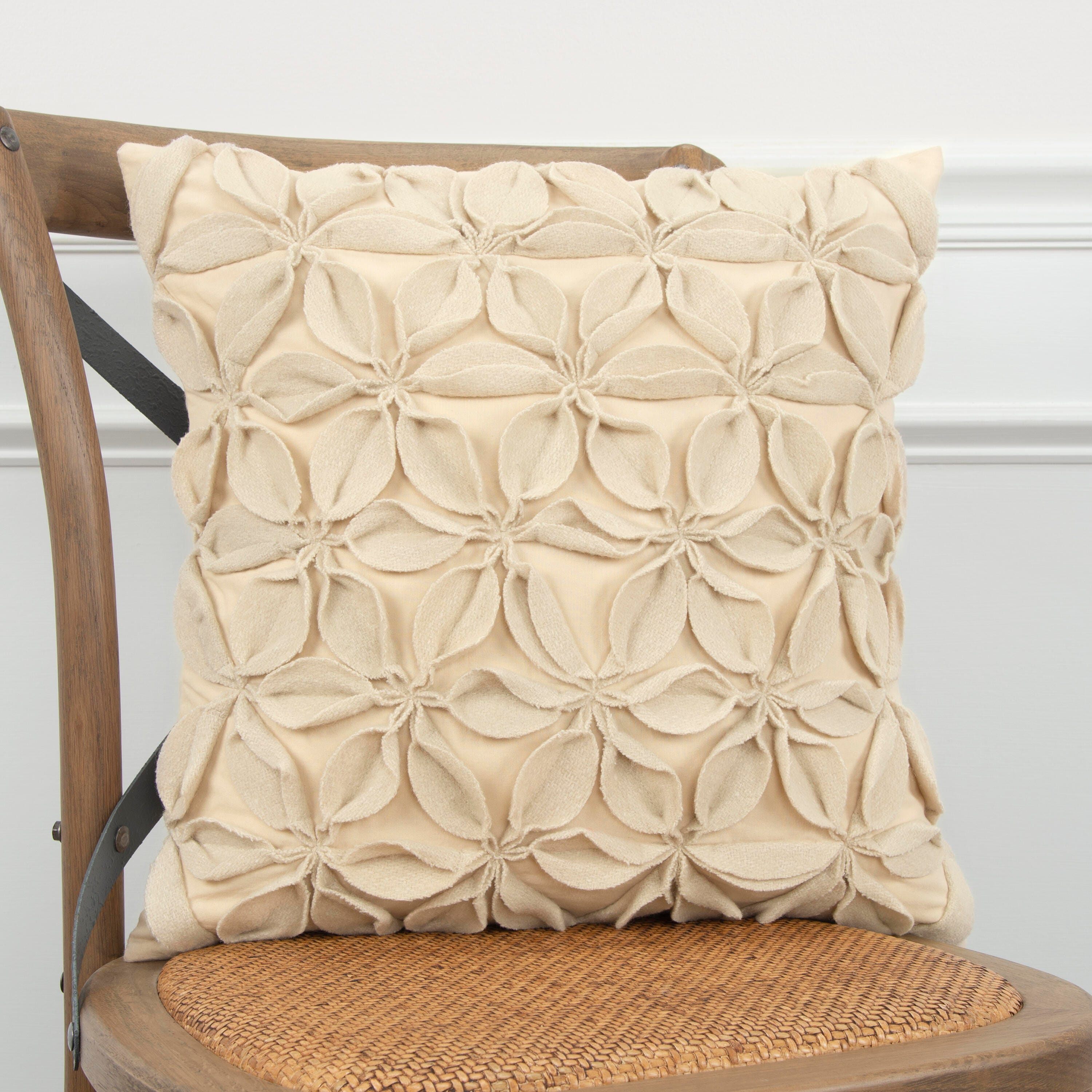 Click here for Home Accents Decorative Floral Throw Pillow  Cream prices