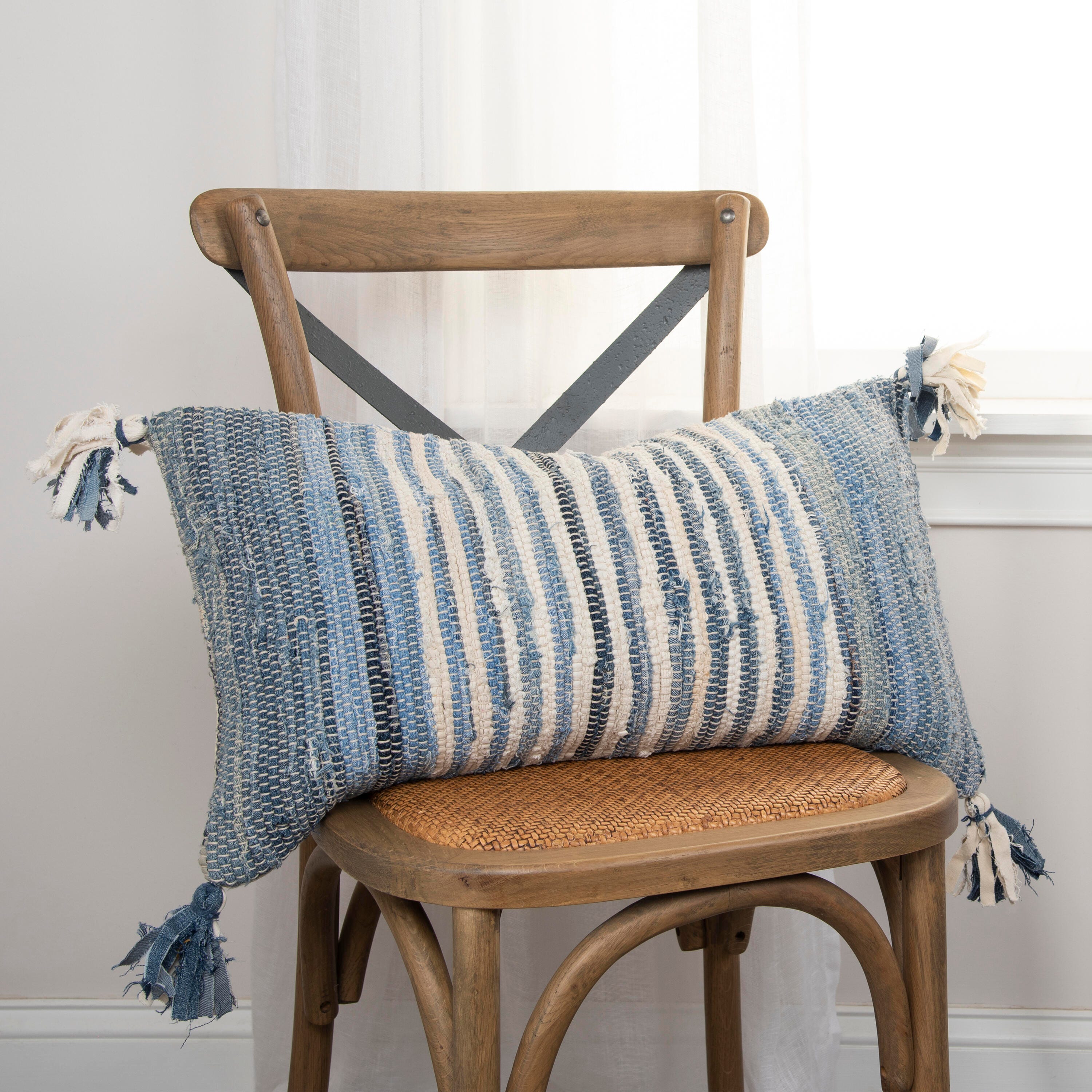 Click here for Home Accents Recycled Denim Throw Pillow  Blue prices