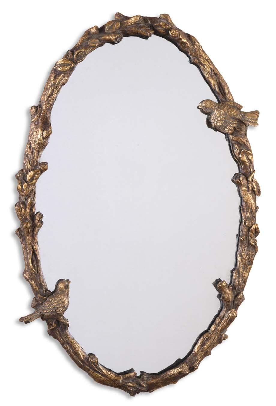Click here for Uttermost Paza Oval Vine Gold Mirror prices