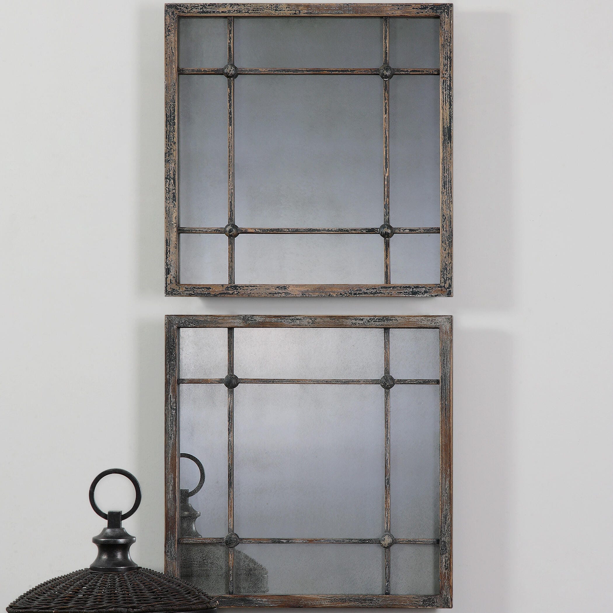 Click here for Uttermost Saragano Square Mirrors Set of 2  Brown/... prices