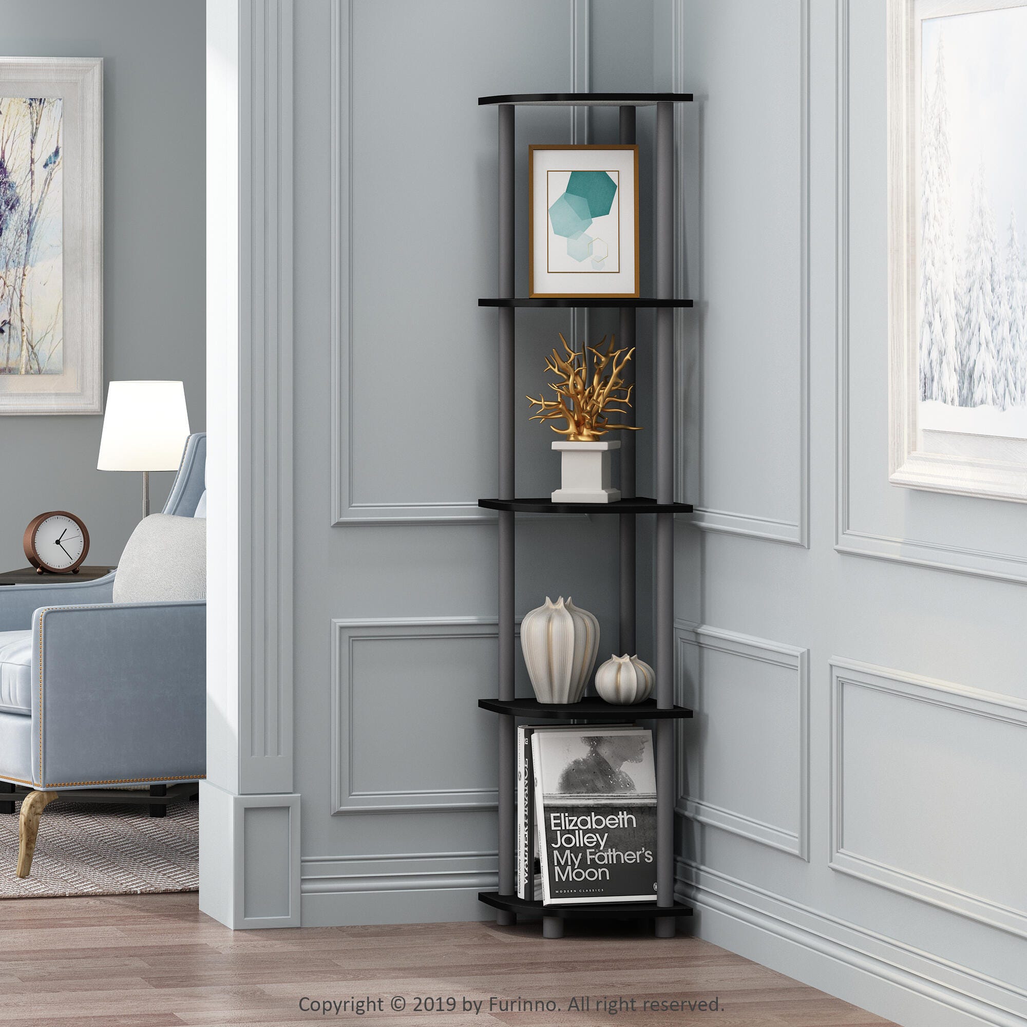 Click here for Furinno Turn-N-Tube 5 Tier Corner Display Rack Mul... prices