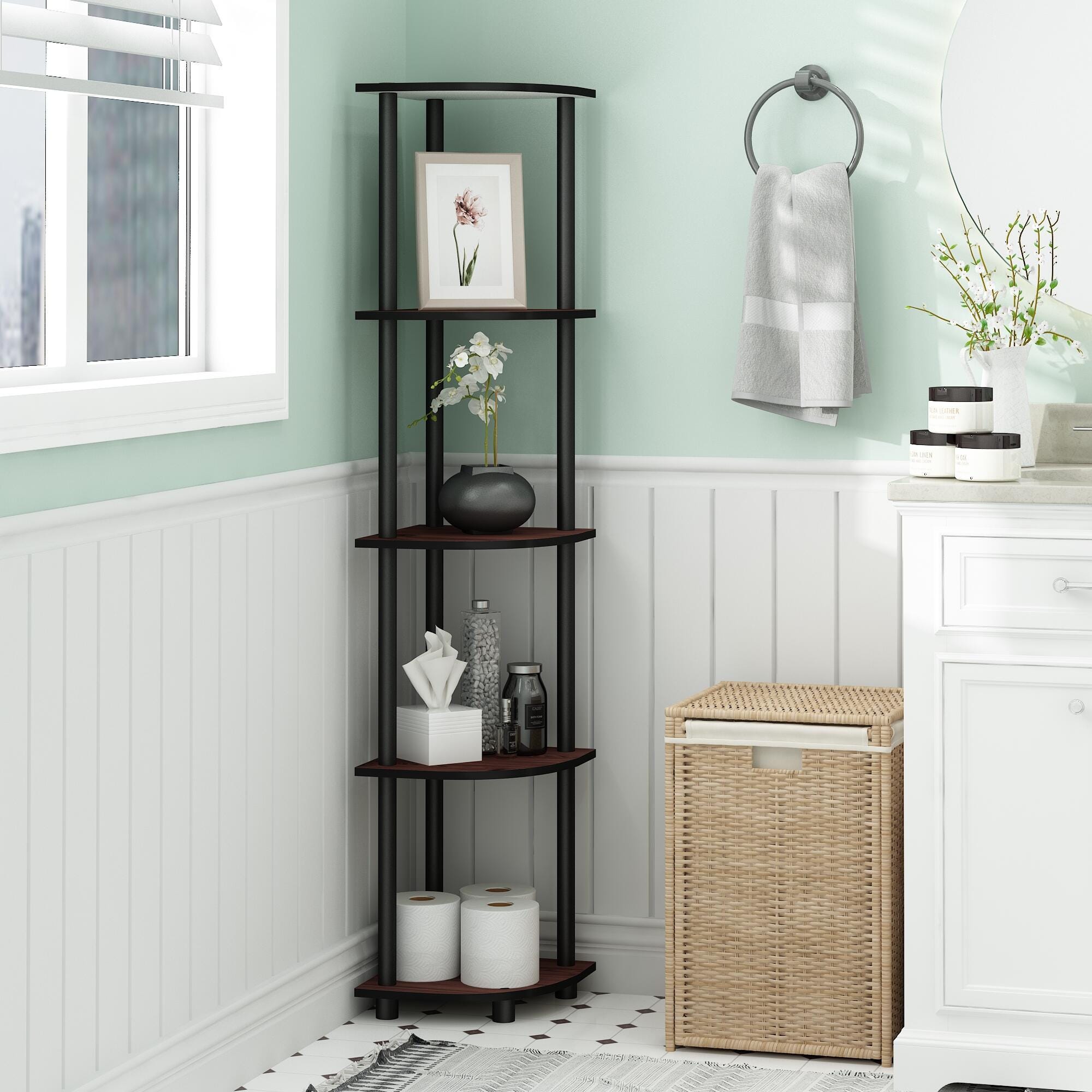 Click here for Furinno Turn-N-Tube 5 Tier Corner Display Rack Mul... prices