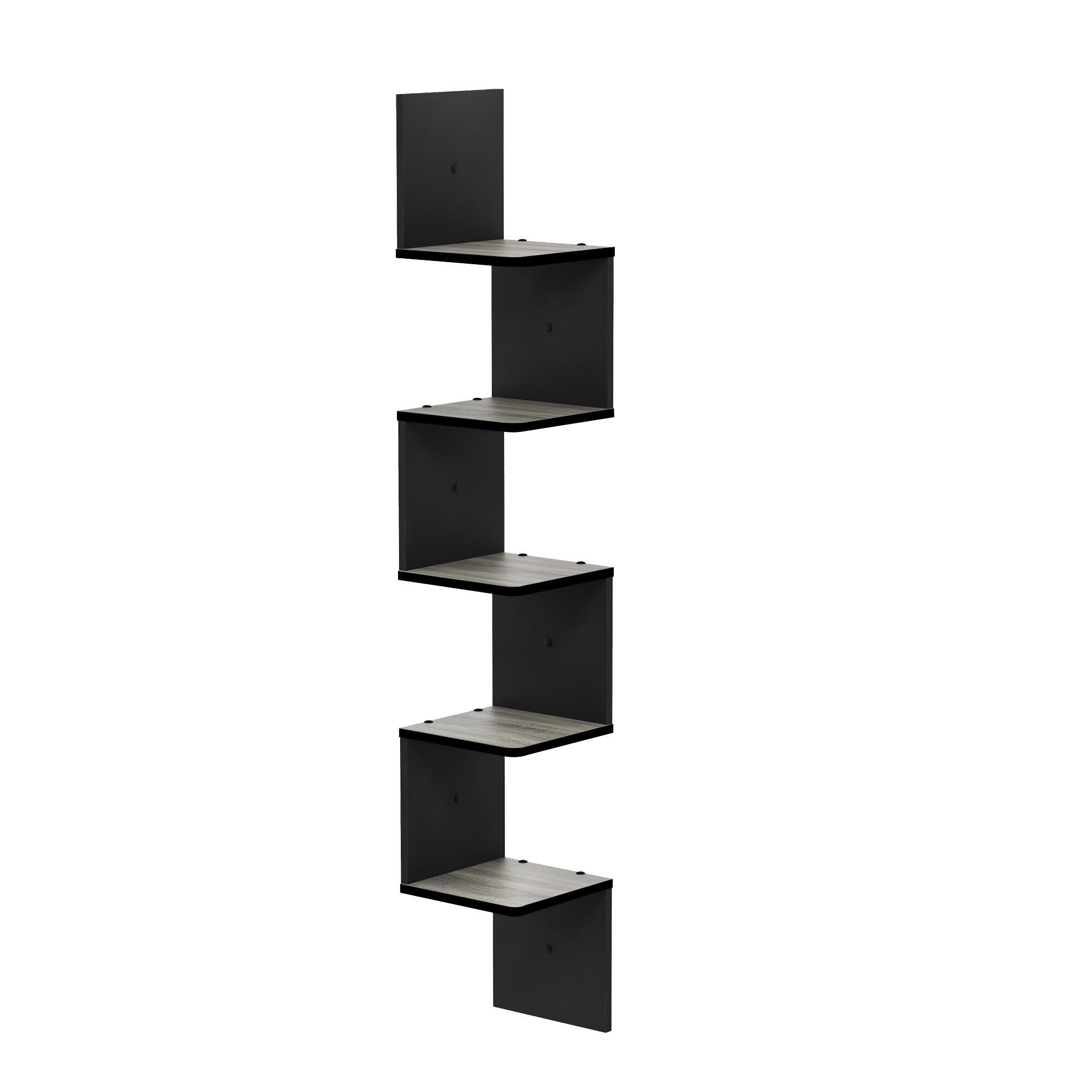 Click here for Furinno Rossi 5-Tier Wall Mount Floating Corner Sq... prices