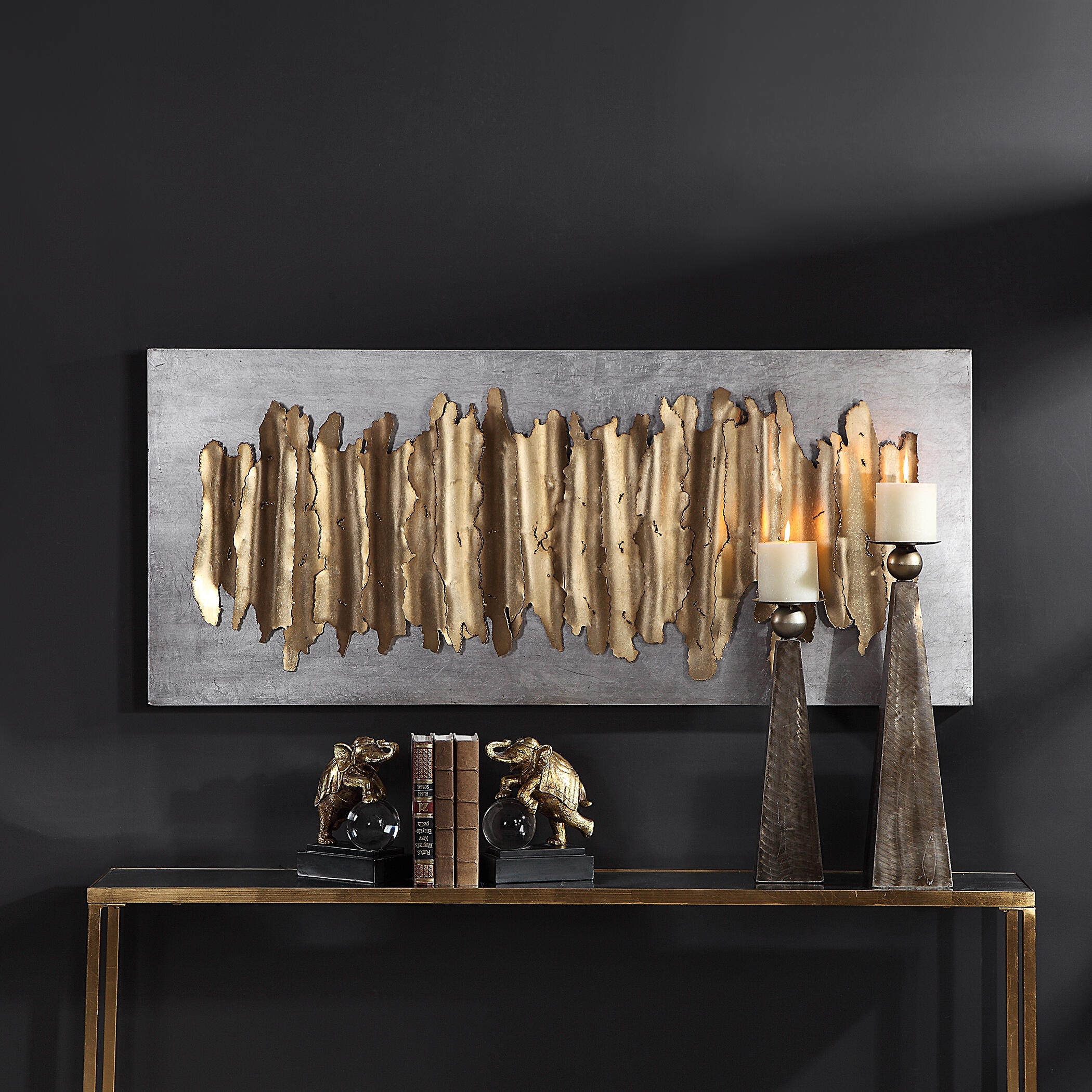 Click here for Uttermost Lev Gold Metal Wall Decor prices