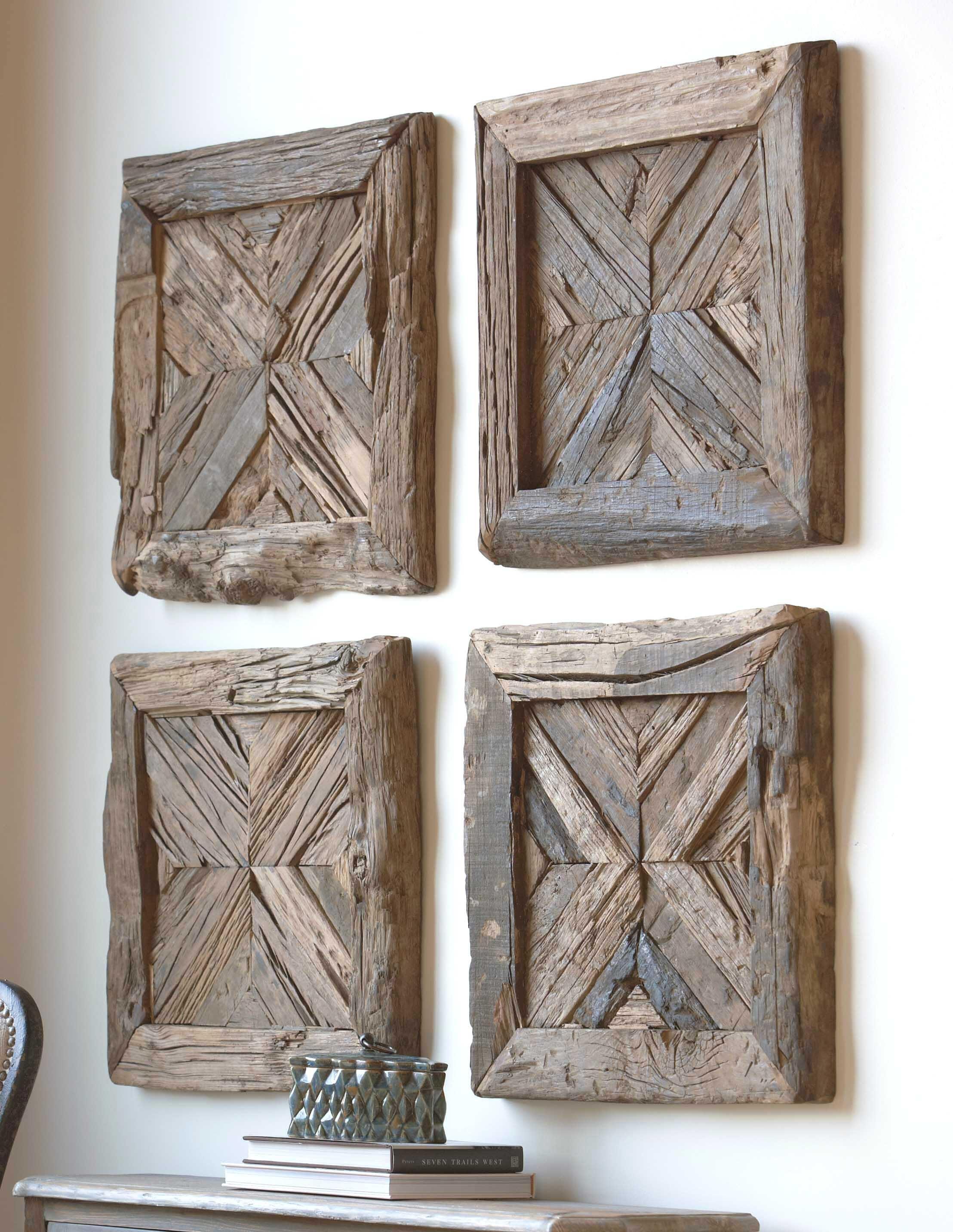 Click here for Uttermost Rennick Reclaimed Wood Wall Art  Brown prices