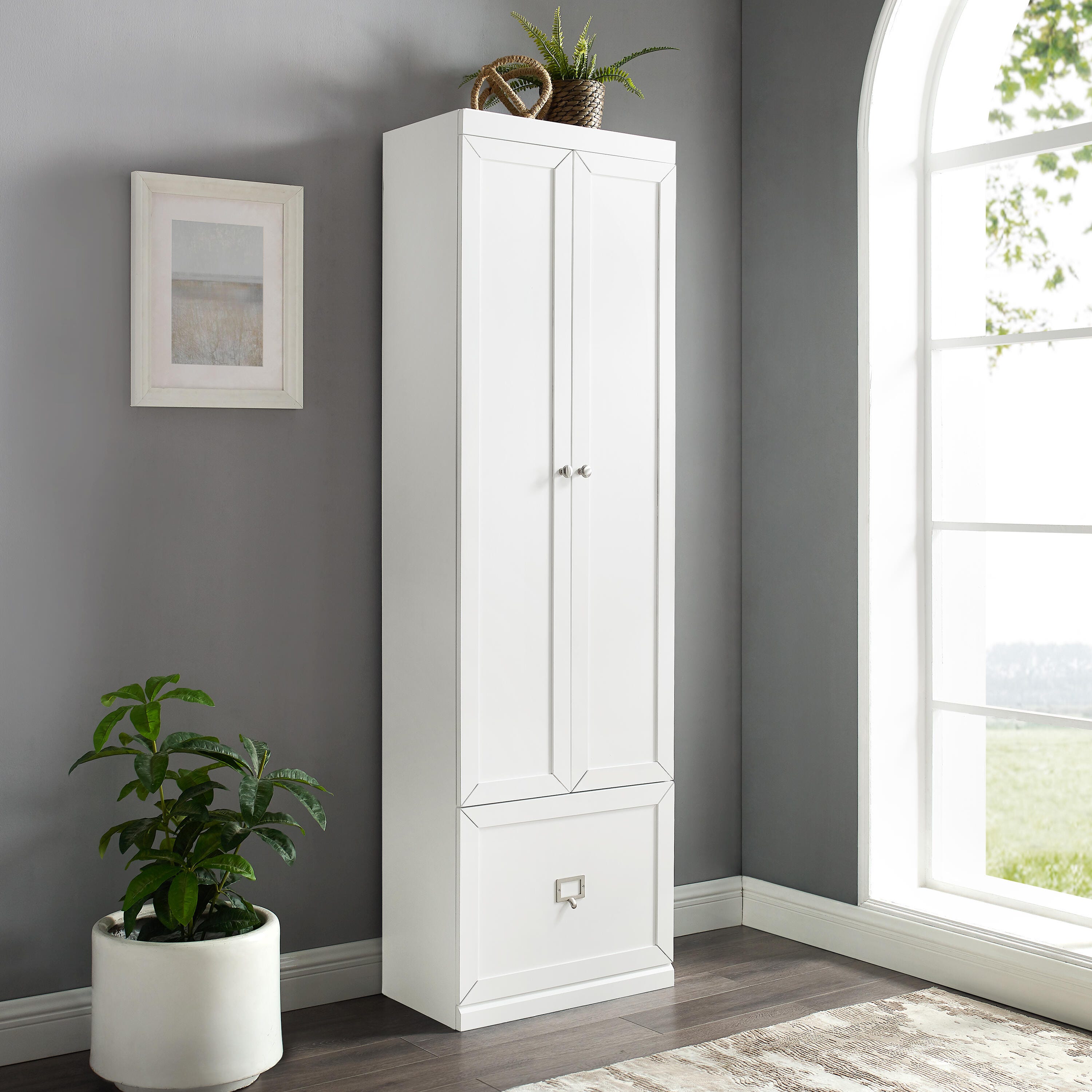 Click here for Crosley Harper Convertible Pantry Closet  White prices