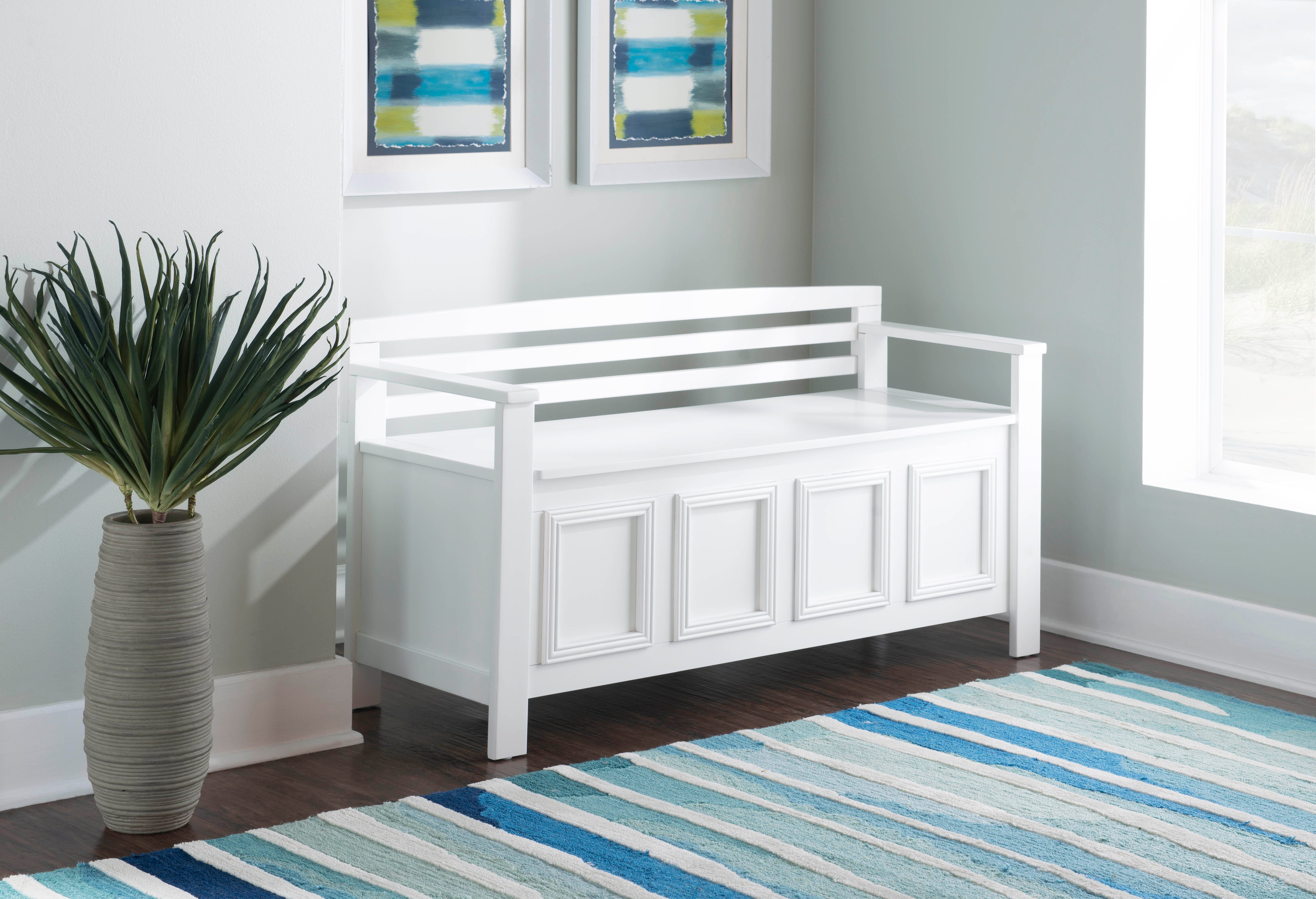 Click here for Linon Laredo Storage Bench  White prices