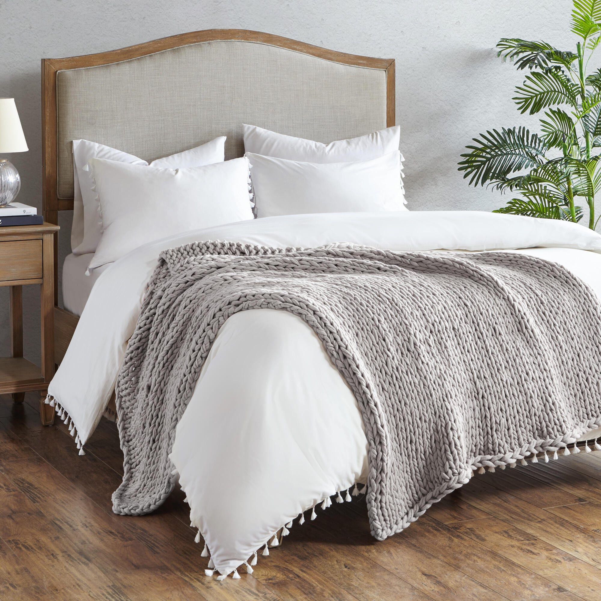 Click here for Chunky Double Knit Handmade Throw  Gray prices