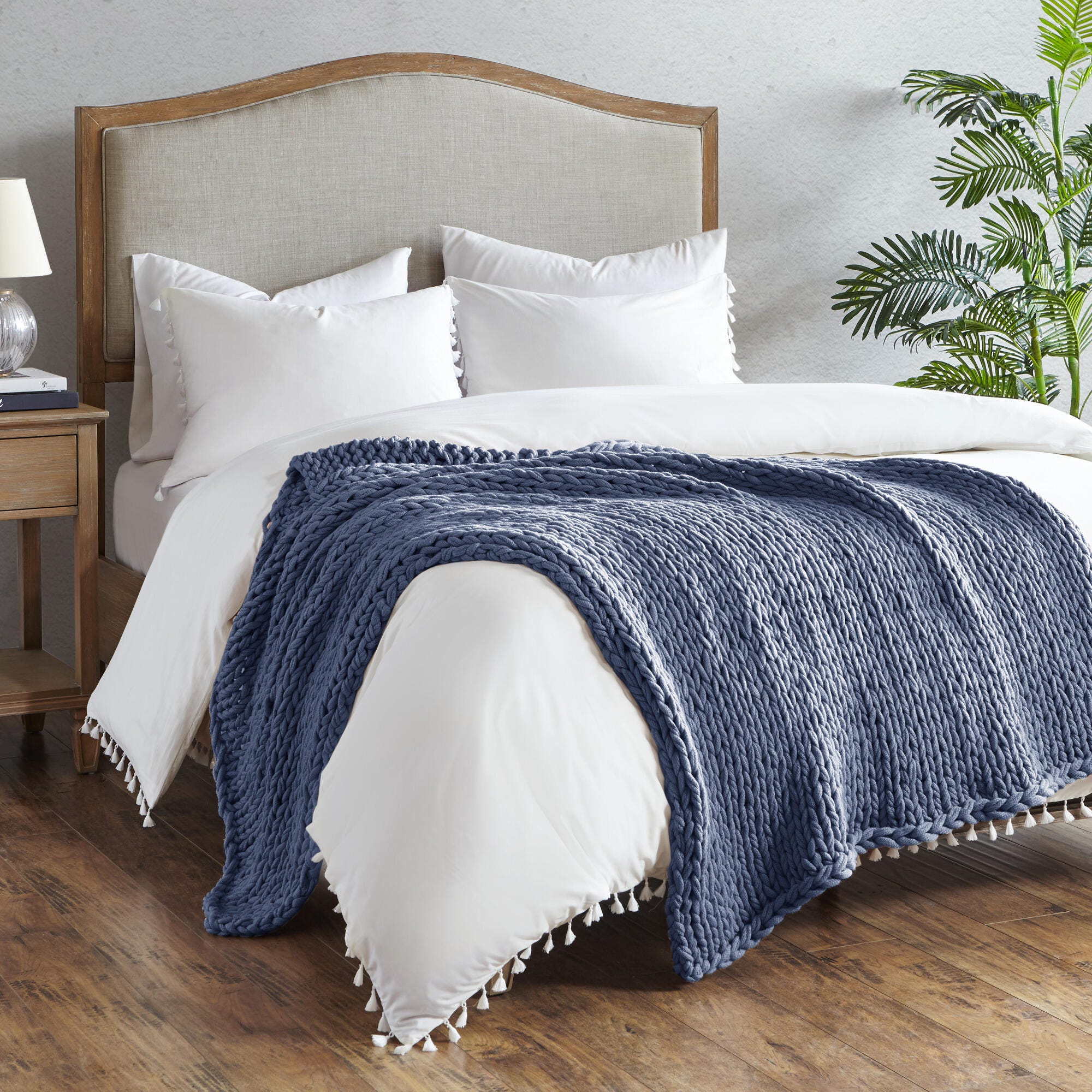 Click here for Chunky Double Knit Handmade Throw  Indigo prices