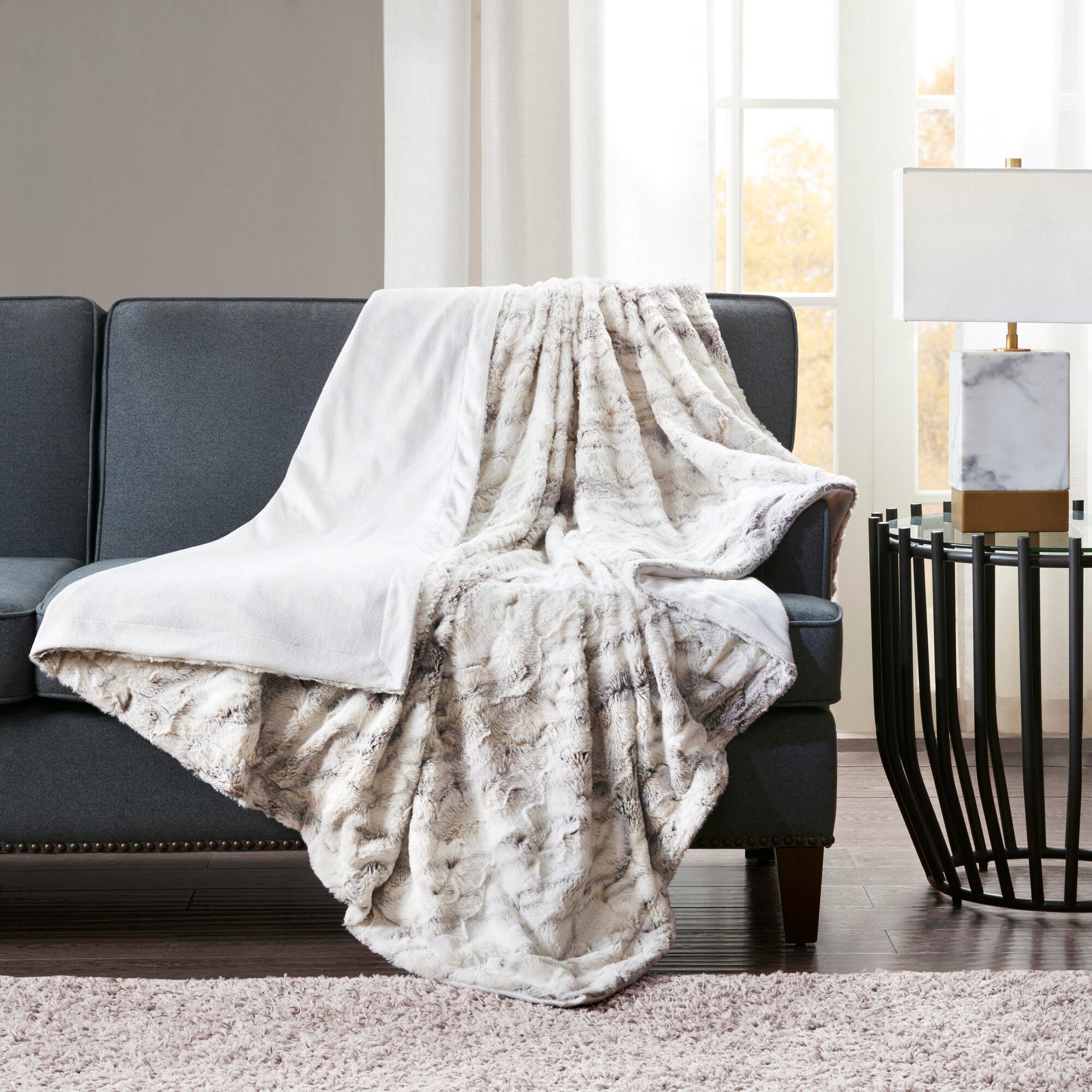 Click here for Aina Oversized Faux Fur Throw  Natural prices