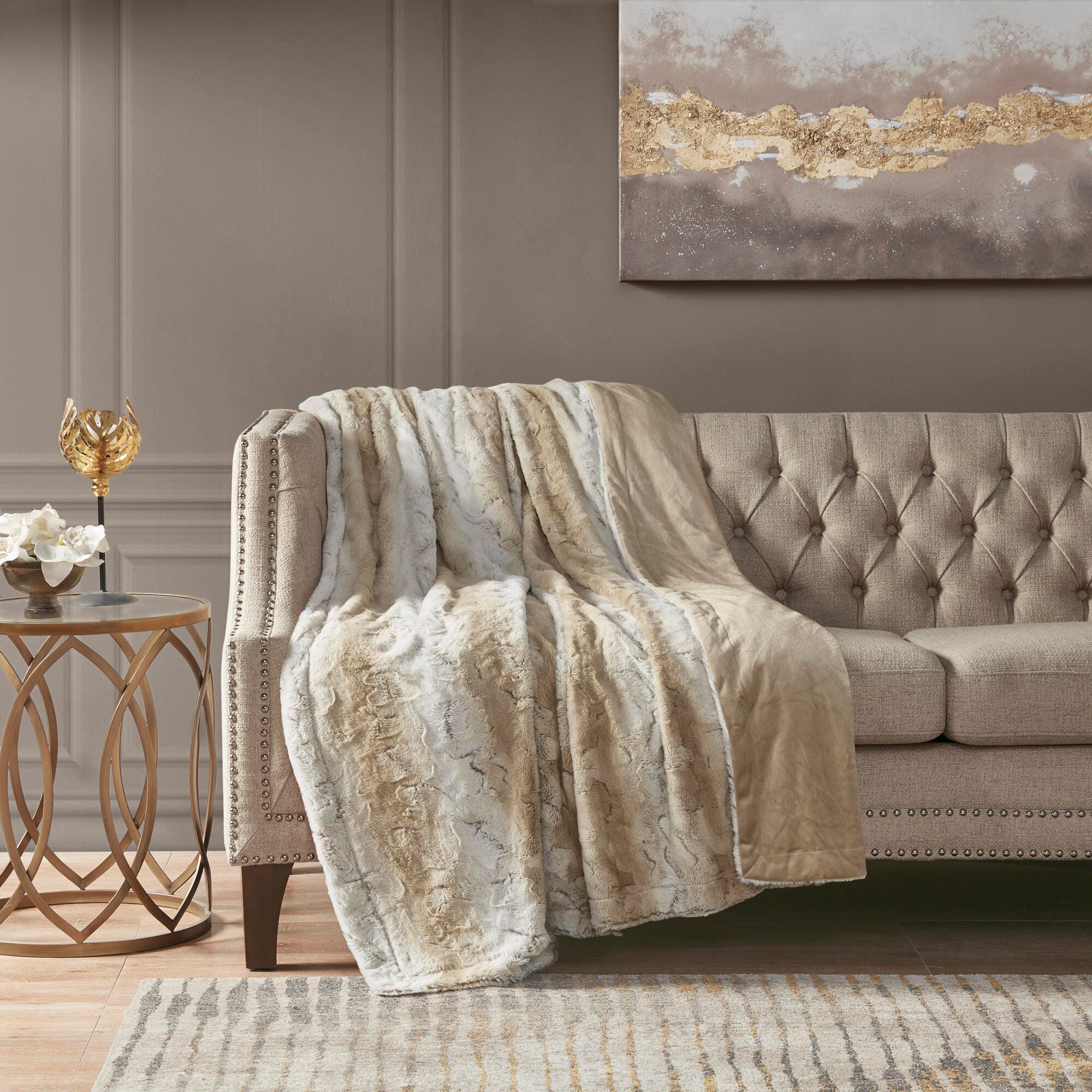 Click here for Marselle Oversized Faux Fur Throw  Sand prices