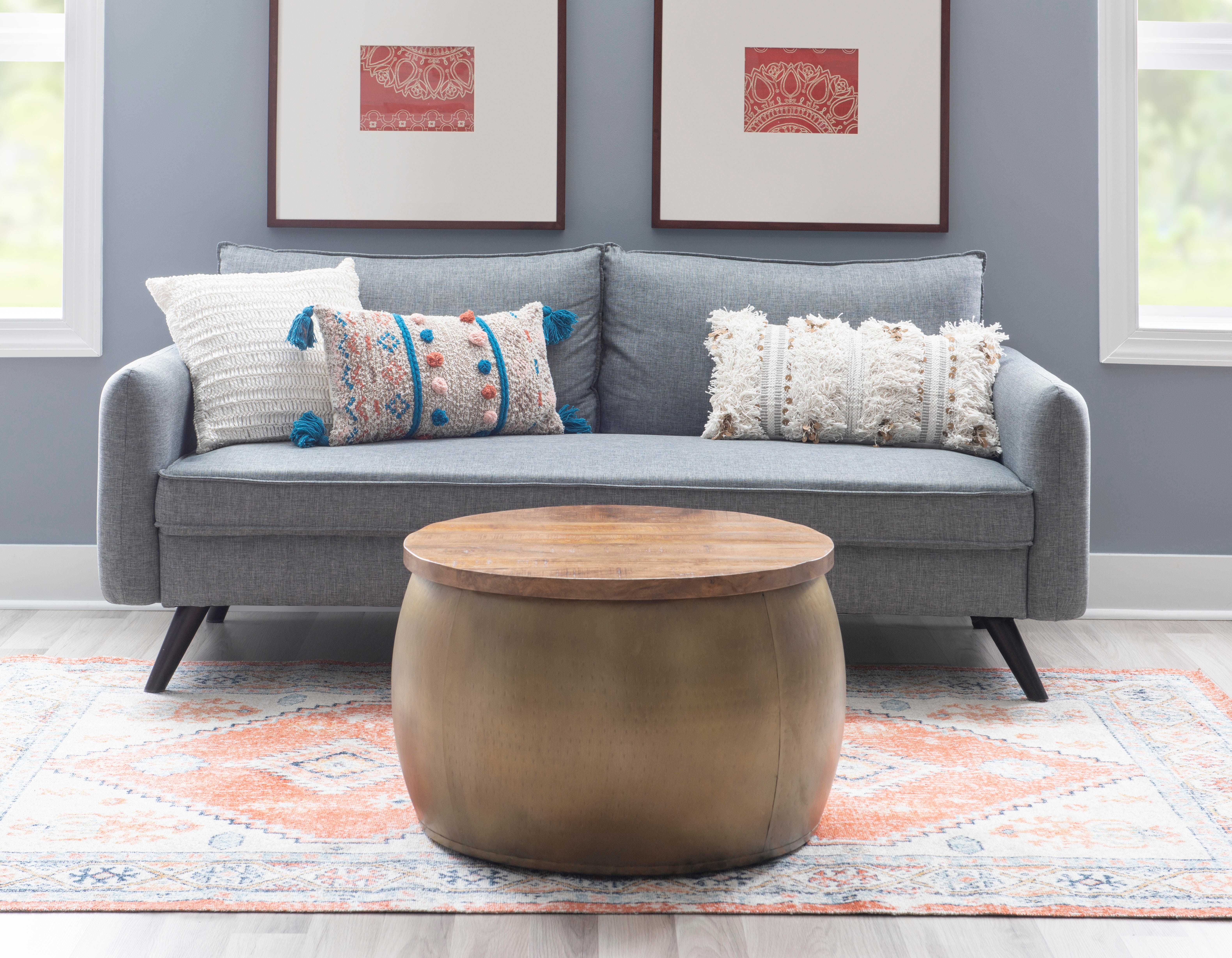 Click here for Linon Pruitt Large Storage Drum  Brass prices