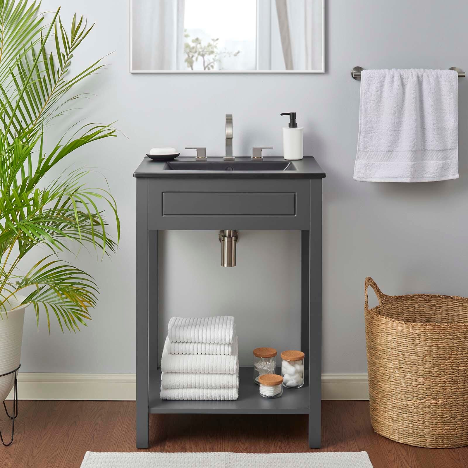 Click here for Altura 24 Bathroom Vanity  Gray/Black prices