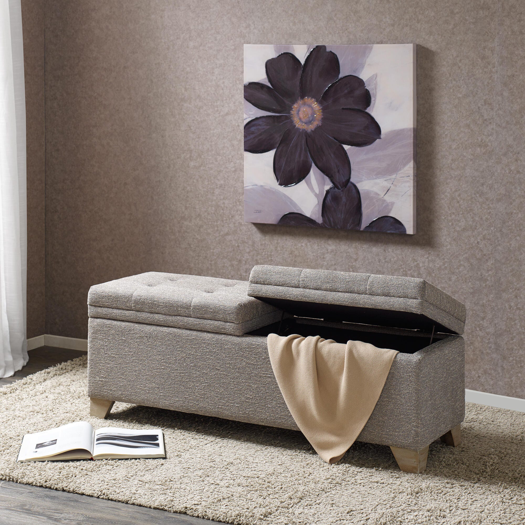 Click here for Jayden Soft Close Storage Bench  Gray Multi prices