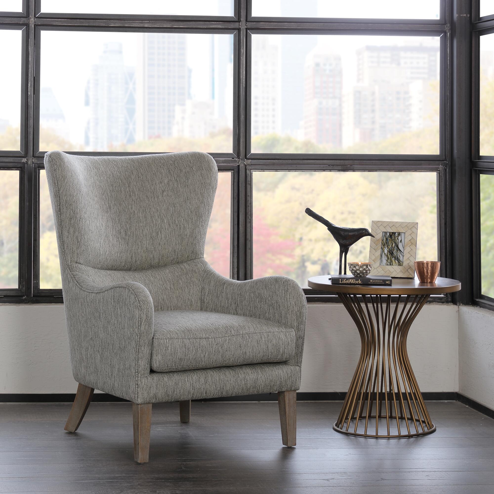 Click here for Aria Swoop Wing Chair  Gray prices